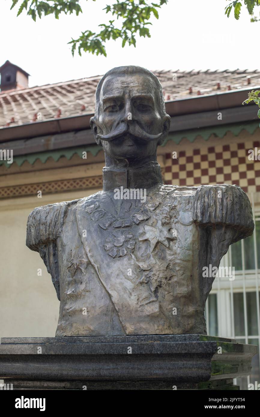 Bust sculpture of Peter I of Serbia, King Peter I Karadjordjevic, first ...