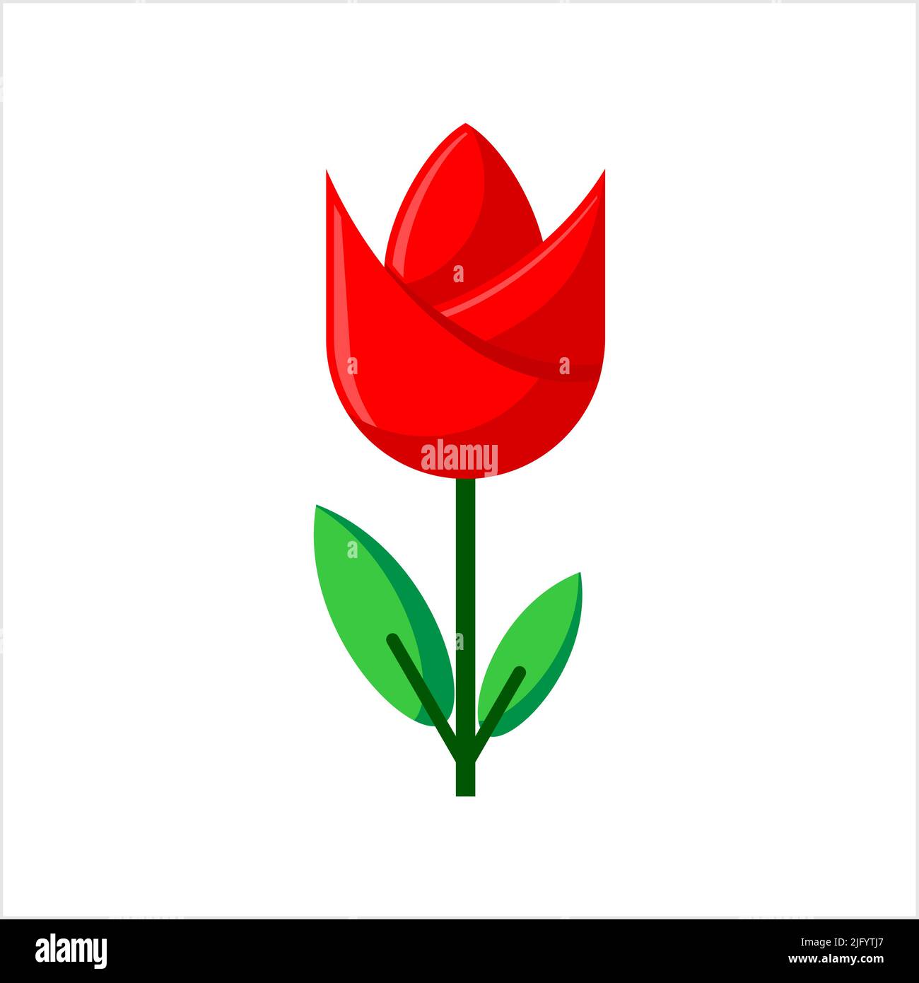 Tulip Icon, Flower Icon Vector Art Illustration Stock Vector Image ...