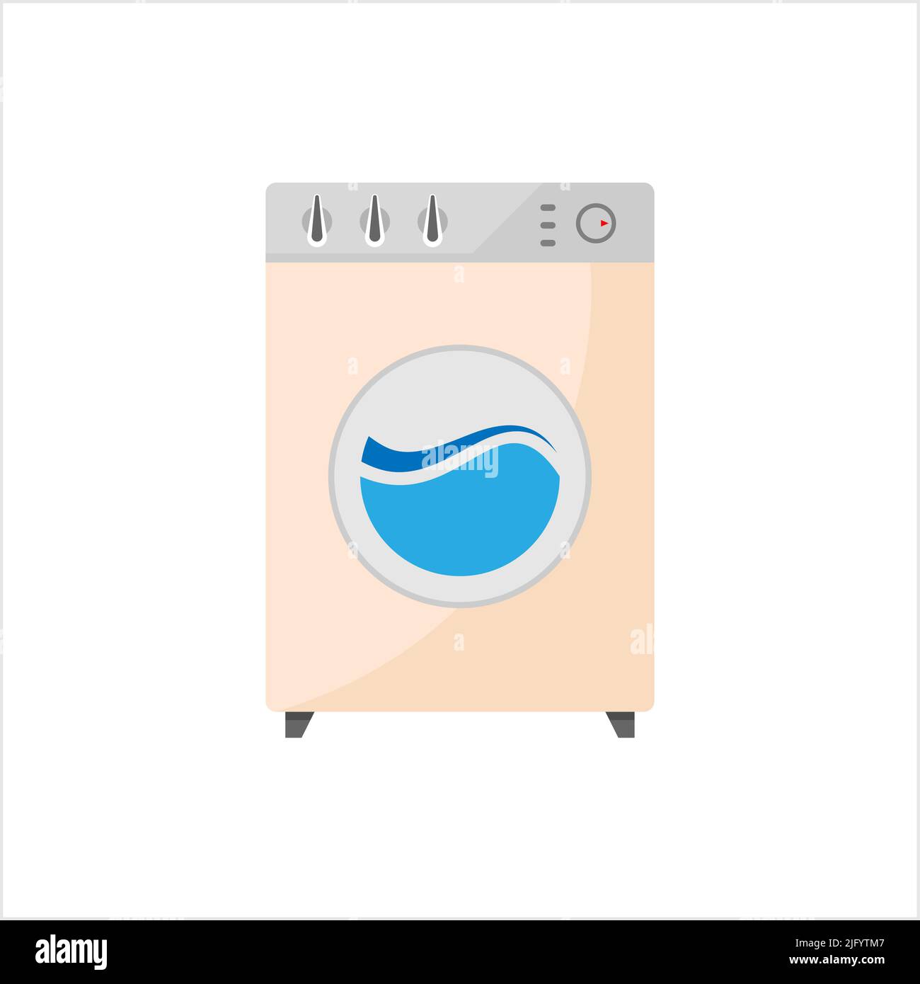 Washing Machine Icon. Cloth Washing Machine Icon Vector Art ...