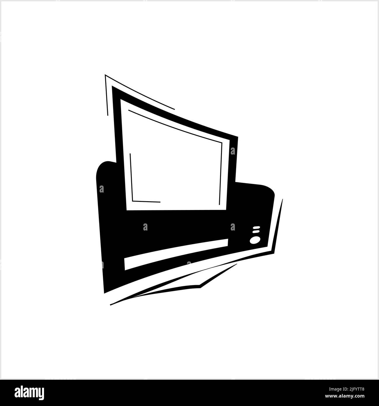 Printer Icon, Ink Jet, Laser Printer Vector Art Illustration Stock ...