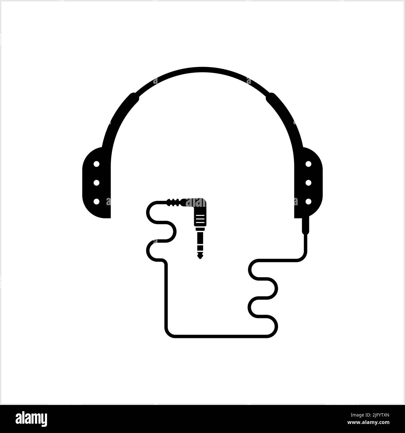 Headphone Icon, Head Phone Vector Art Illustration Stock Vector Image ...