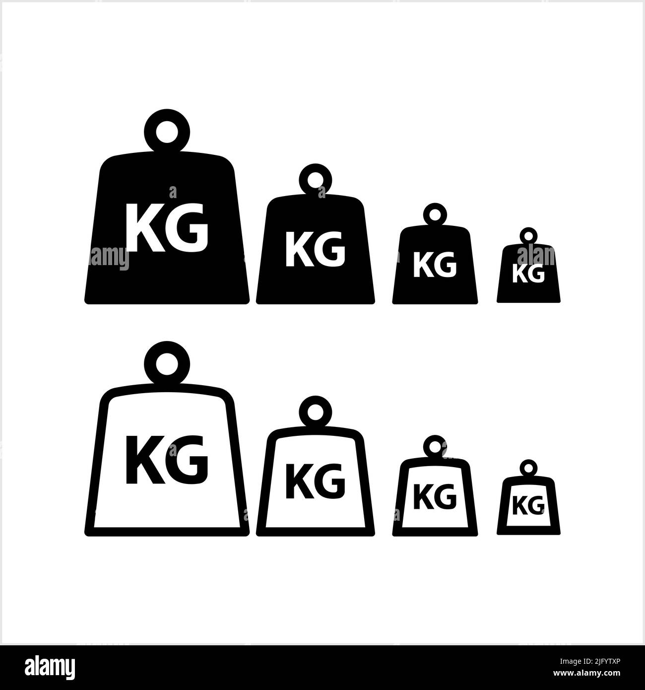 Weight Icon, Weight Kilogram Icon Vector Art Illustration Stock Vector ...