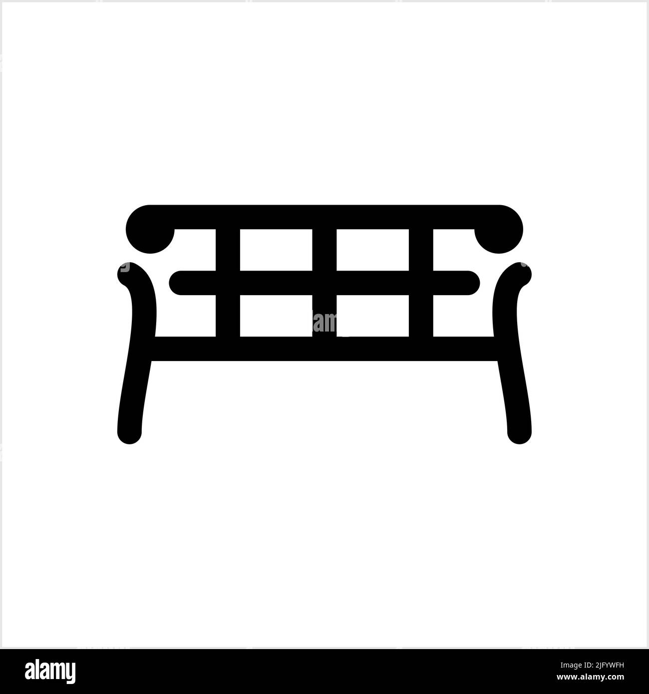 Bench Icon, Long Seat, Multi Seat Vector Art Illustration Stock Vector ...
