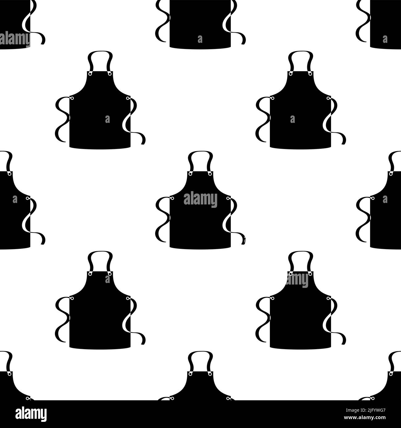 Apron Icon Seamless Pattern, Garment Protective Wear Vector Art ...