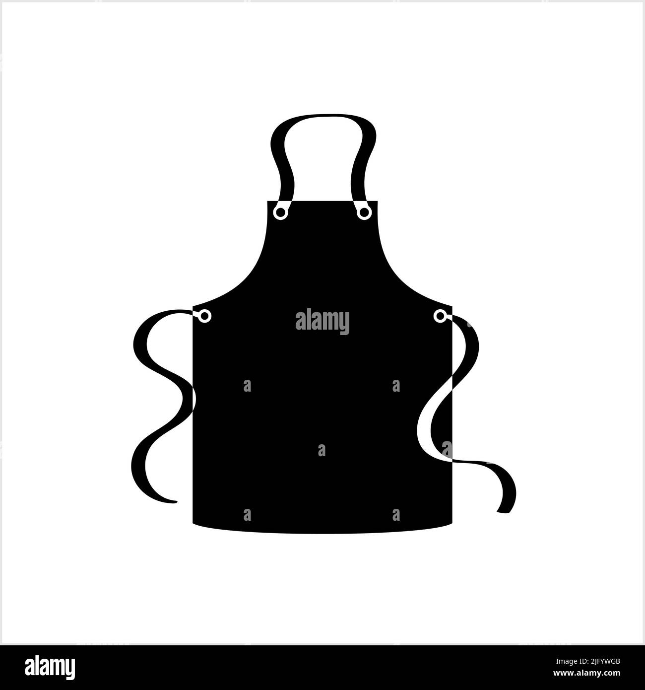 Apron Icon, Garment Protective Wear Vector Art Illustration Stock ...