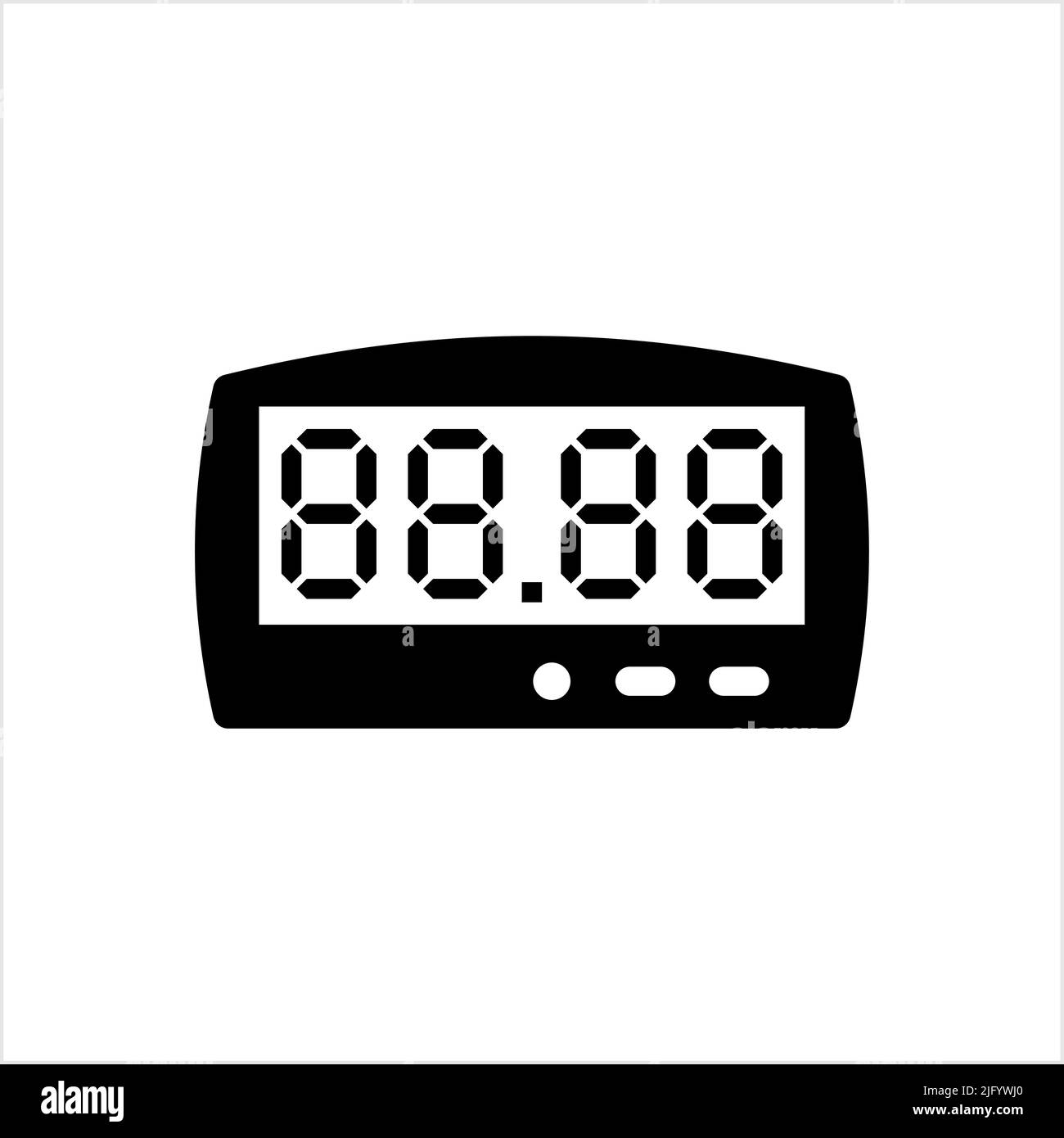 Alarm Clock Icon, Clock Time Vector Art Illustration Stock Vector Image ...