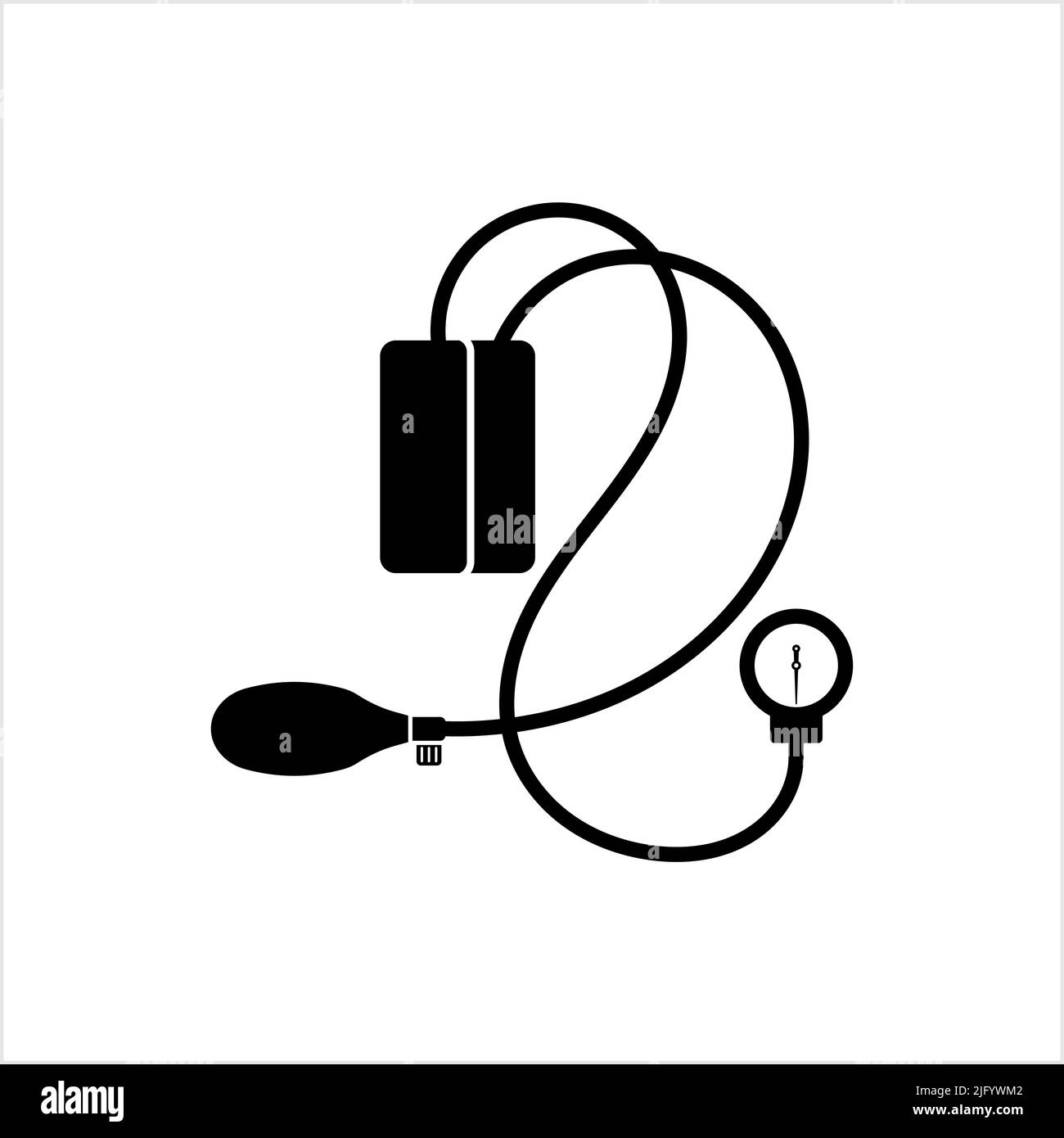 Blood Pressure Icon, Sphygmomanometer Blood Pressure Meter Vector Art ...