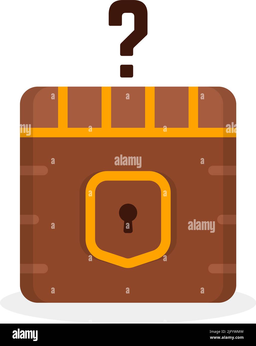 cartoon question box like treasure Stock Vector Image & Art - Alamy