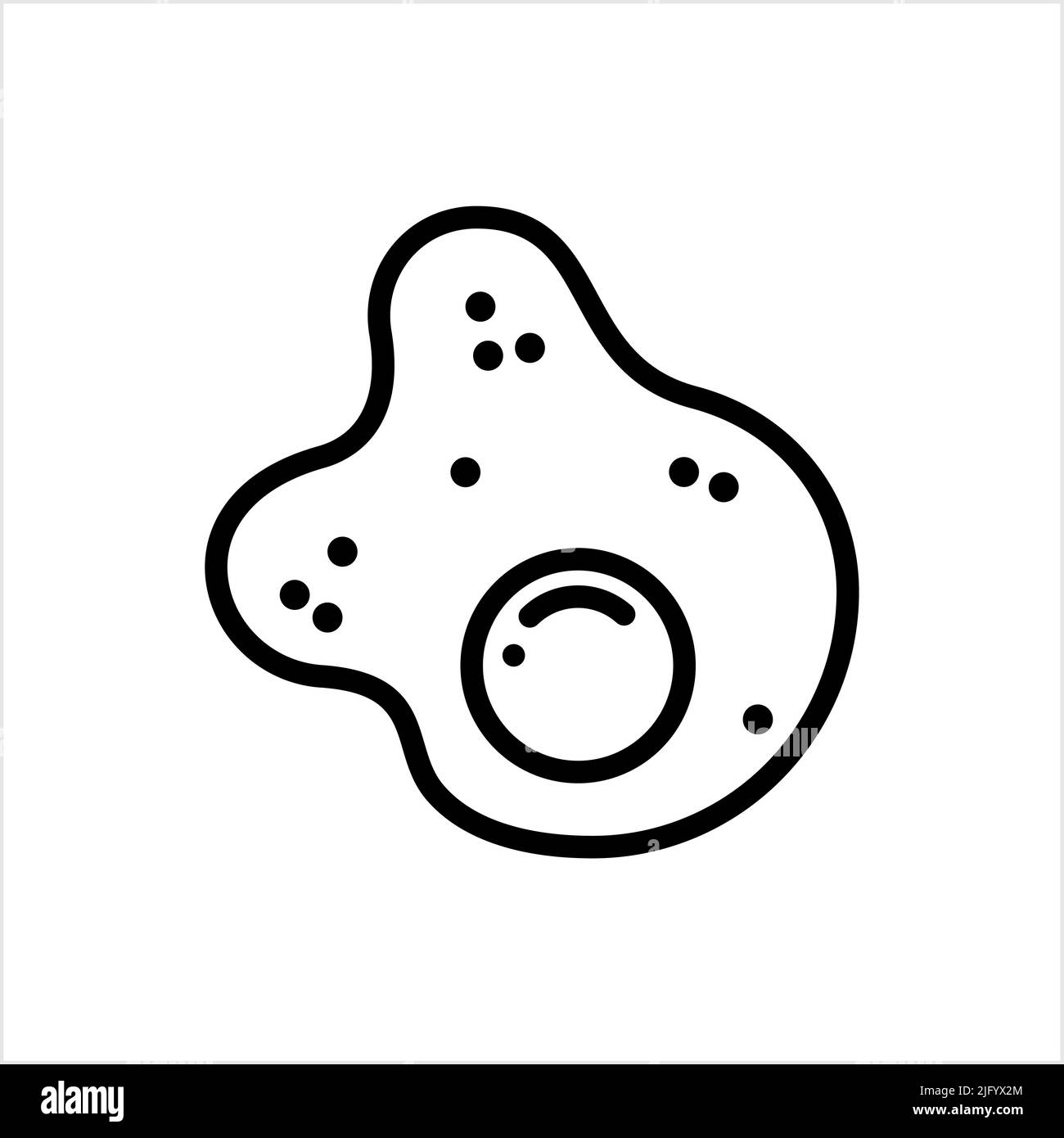 Fried Egg Icon, Egg Half Fried Omelet Vector Art Illustration Stock Vector Image & Art - Alamy