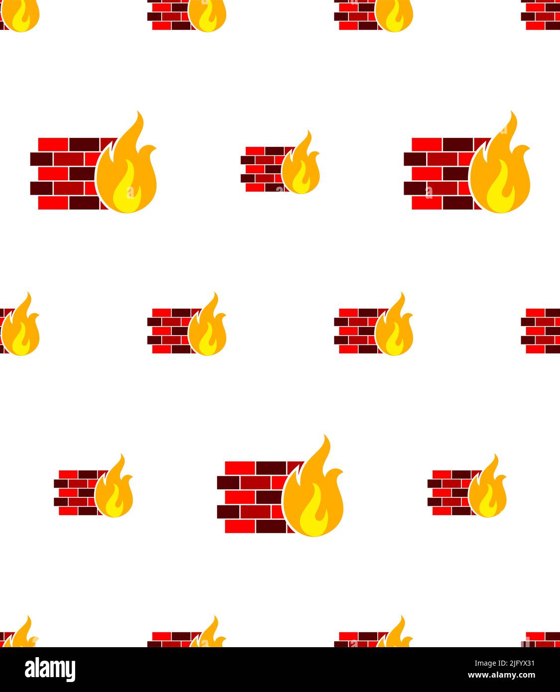 Firewall Icon Seamless Pattern, Internet Protection System Icon Vector ...