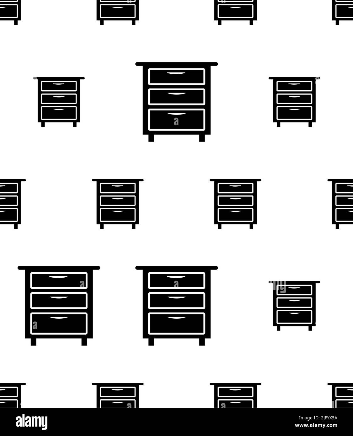 Dresser Icon Seamless Pattern, Drawers Icon, Sliding Drawer Vector Art ...