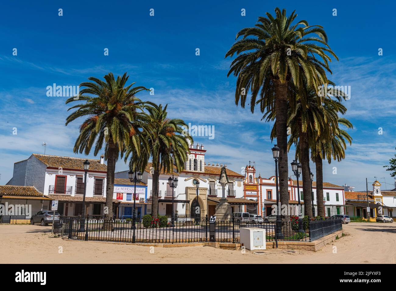 Village of El Rocio, Donana National Park, UNESCO World Heritage Site ...