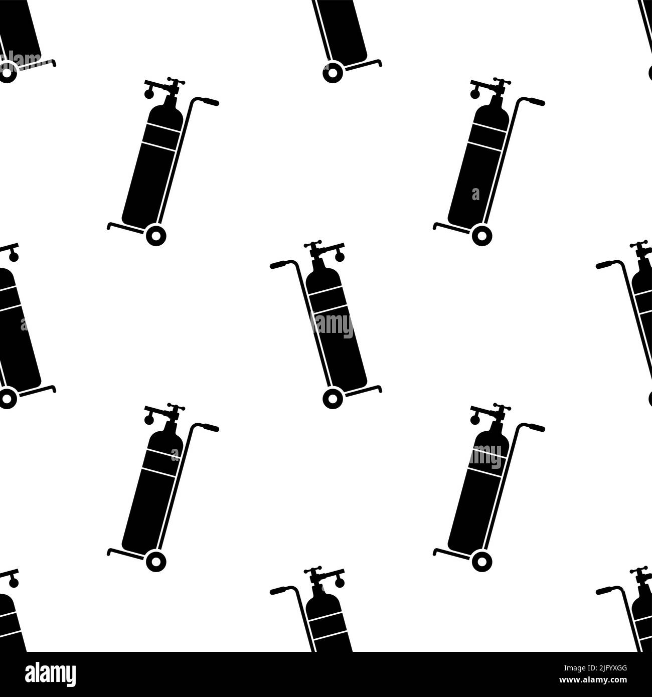 Oxygen Tank Icon Seamless Pattern, Oxygen Storage Vessel Cylinder ...