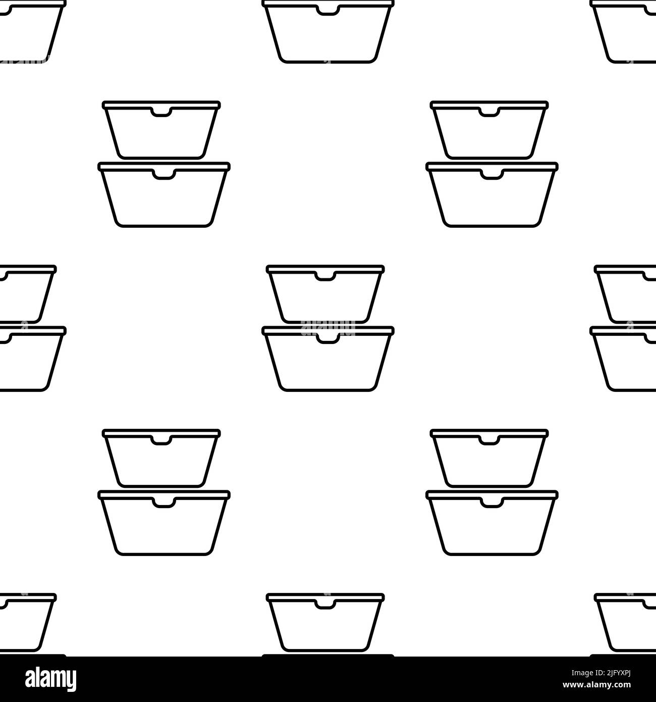 Plastic Container Icon Seamless Pattern, Food Container, Packaging Icon ...