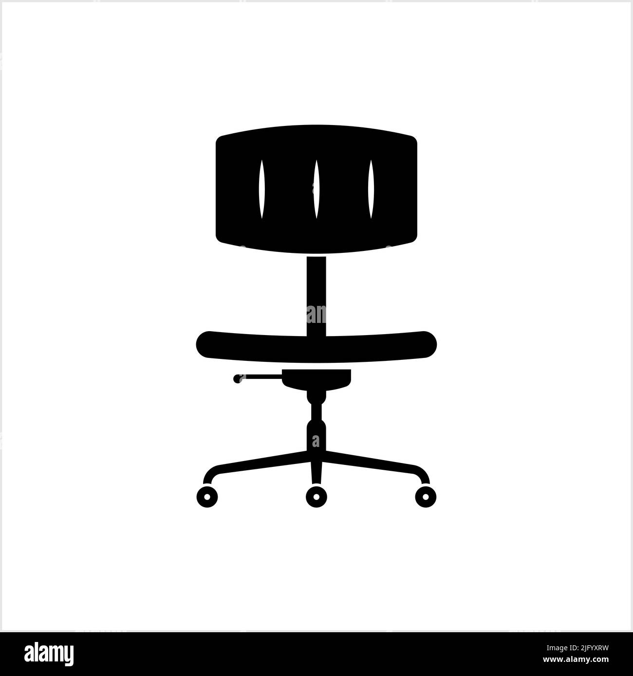 Office Chair Icon, Revolving Chair Vector Art Illustration Stock Vector ...