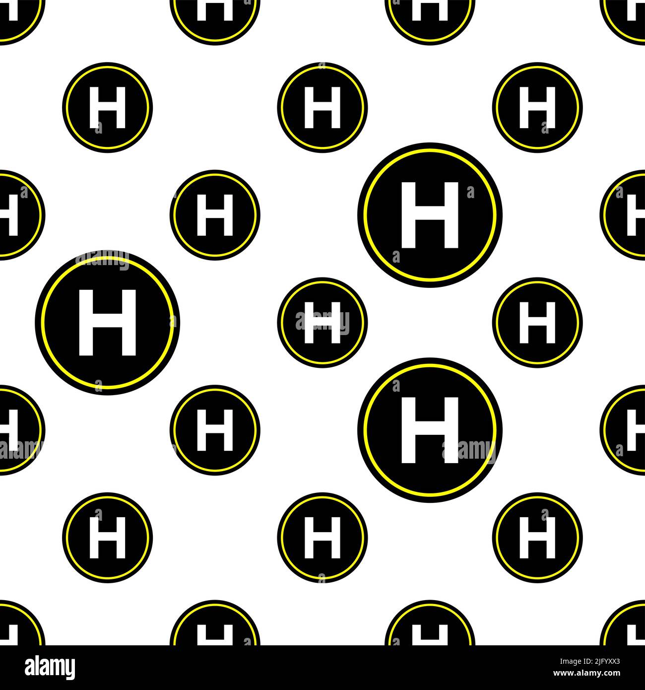 Helipad Icon Seamless Pattern, Helicopter Landing Pad, Area, Platform ...