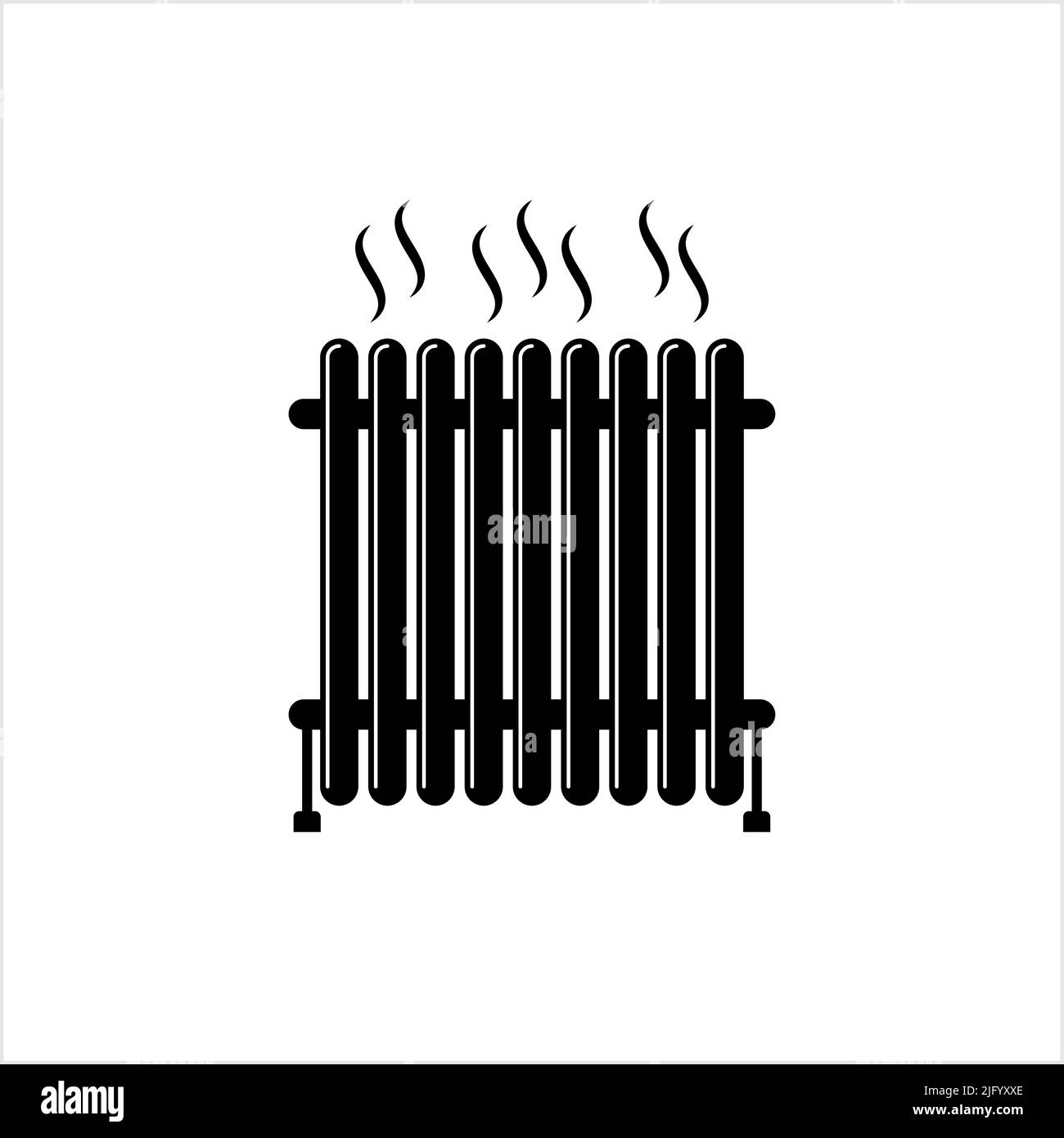 Radiator Icon, Heat Exchanger Pipe Tube Cooling Water Coolant Device ...