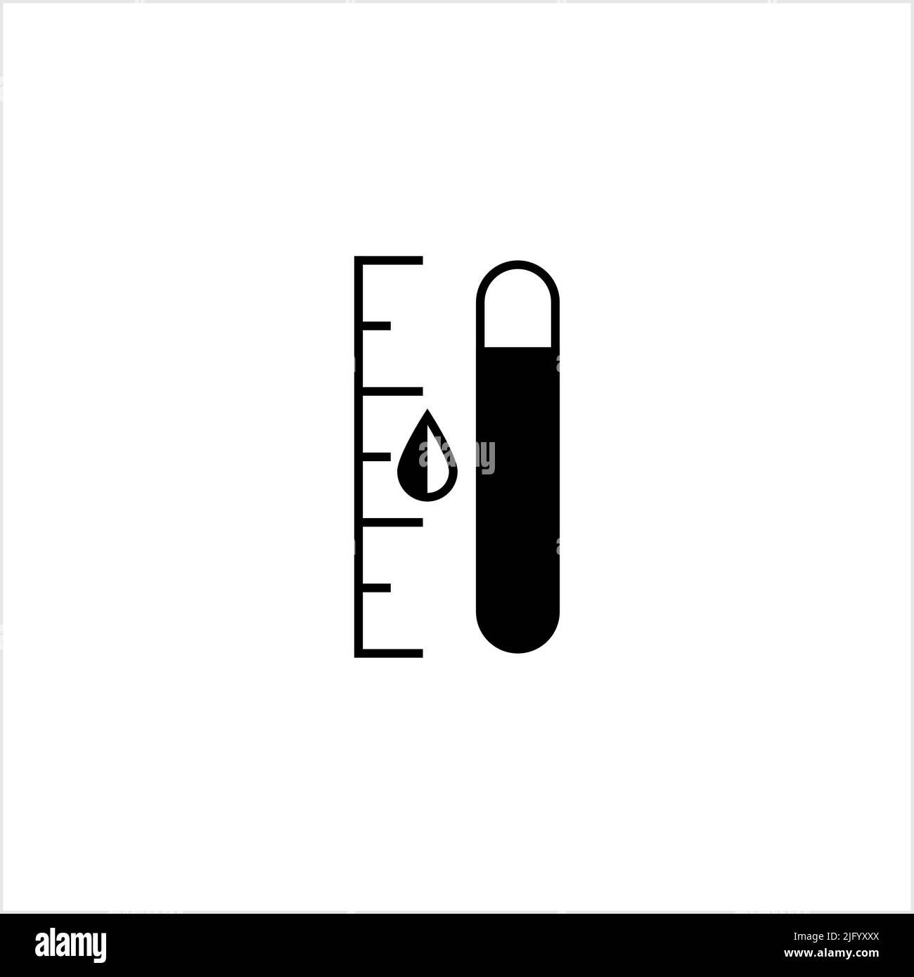 Ink Level Icon, Liquid Level Icon Vector Art Illustration Stock Vector ...