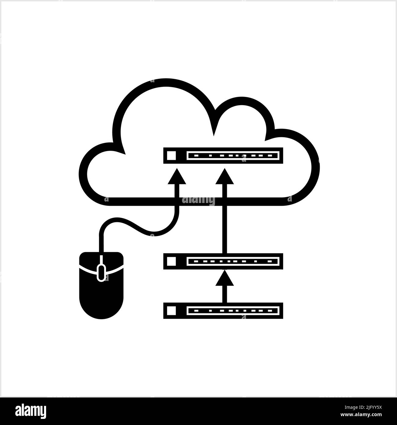Online Storage Icon, Cloud Storage, Remote Sync Icon Vector Art ...