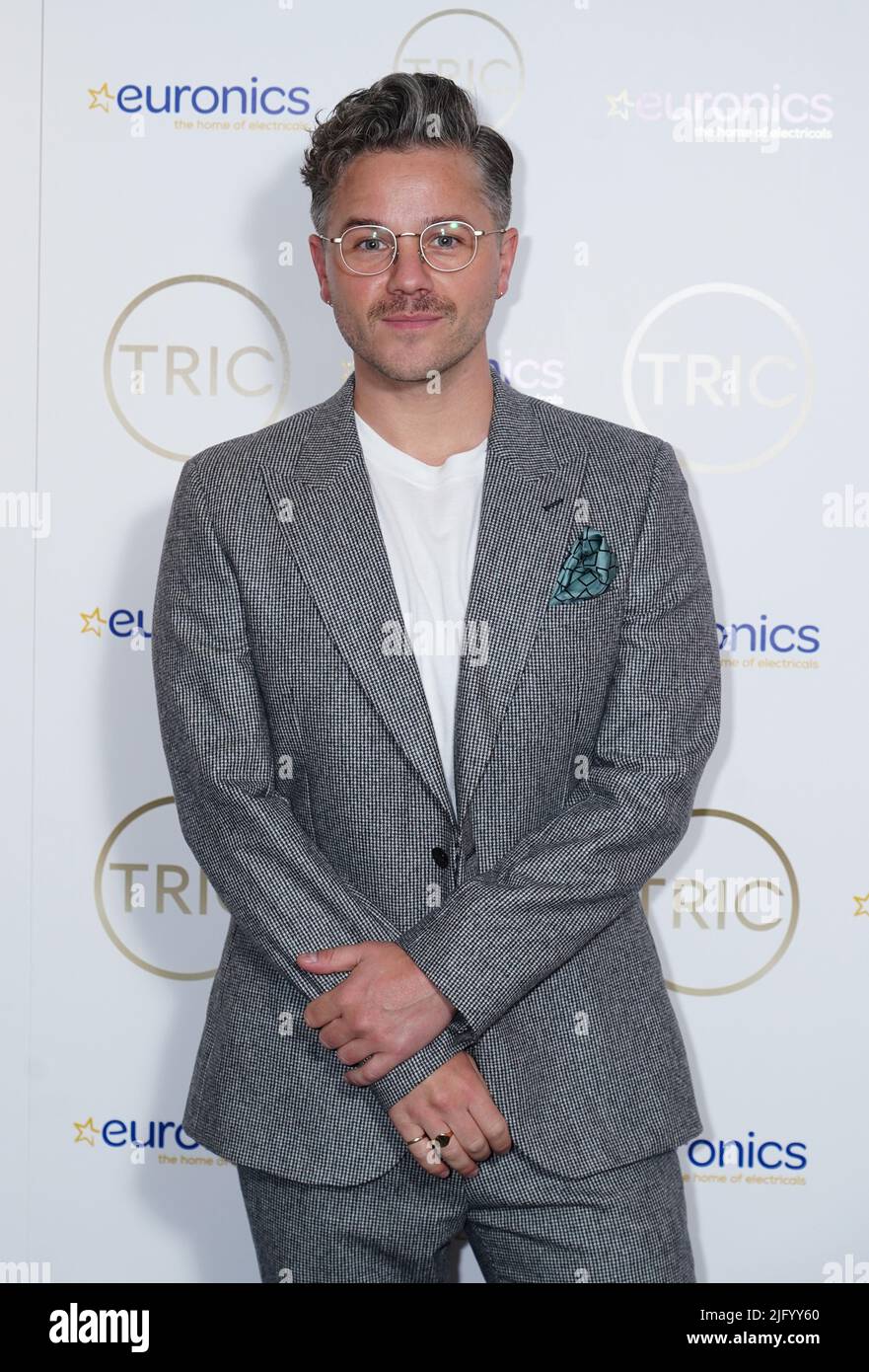 David Ames arriving for the TRIC Awards 2022 at Grosvenor House, London ...