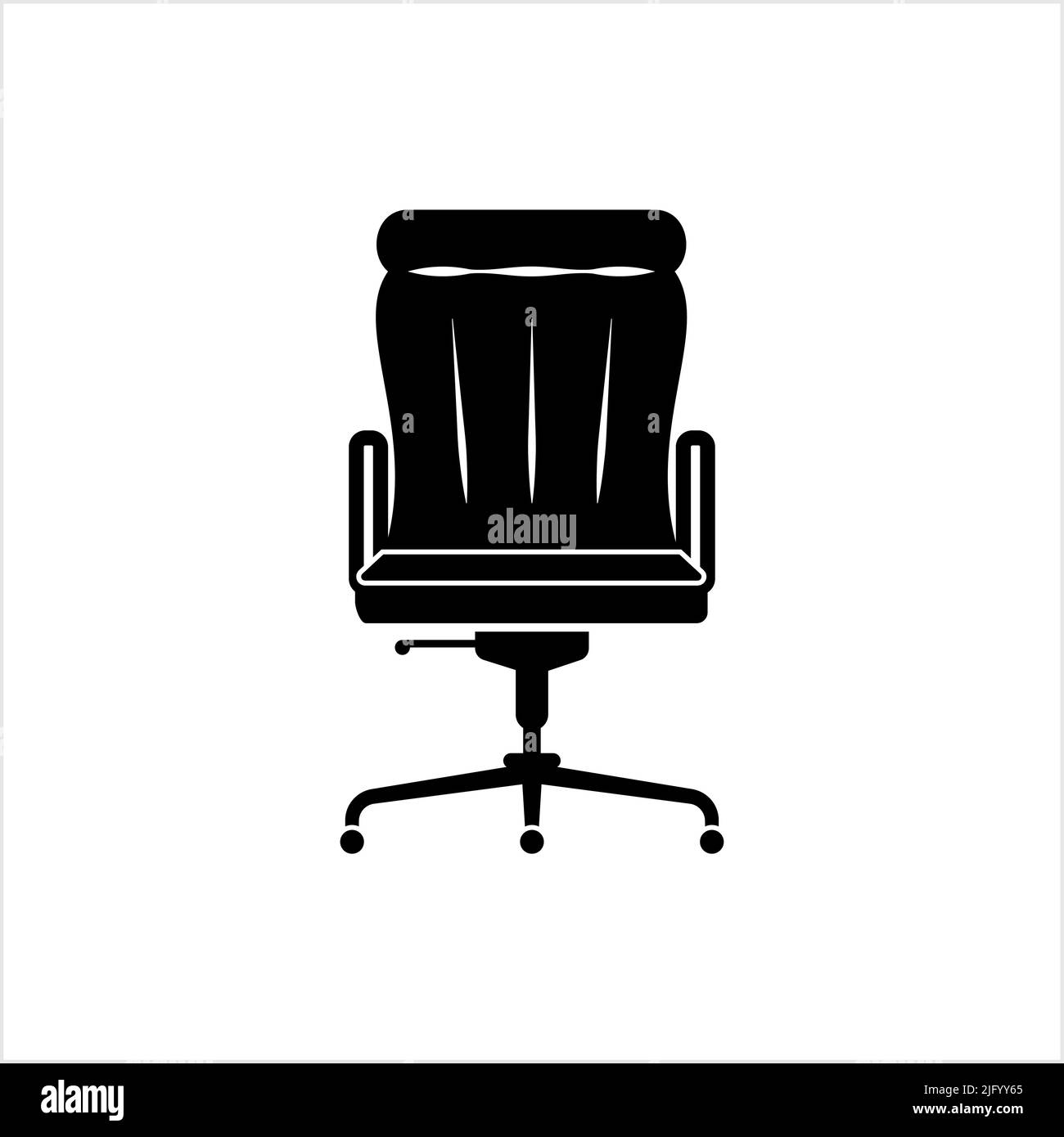 Office Chair Icon, Revolving Chair Vector Art Illustration Stock Vector ...
