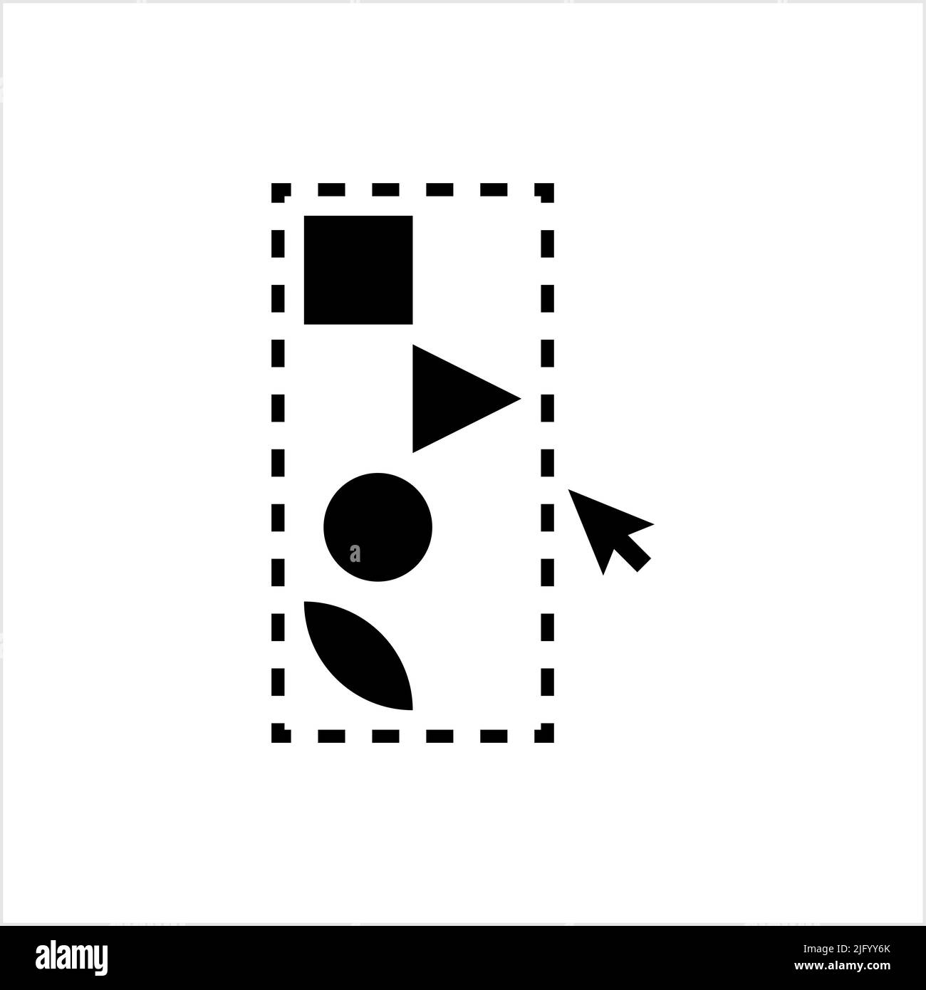 Select All Icon, Set Everything Selected Icon Vector Art Illustration ...