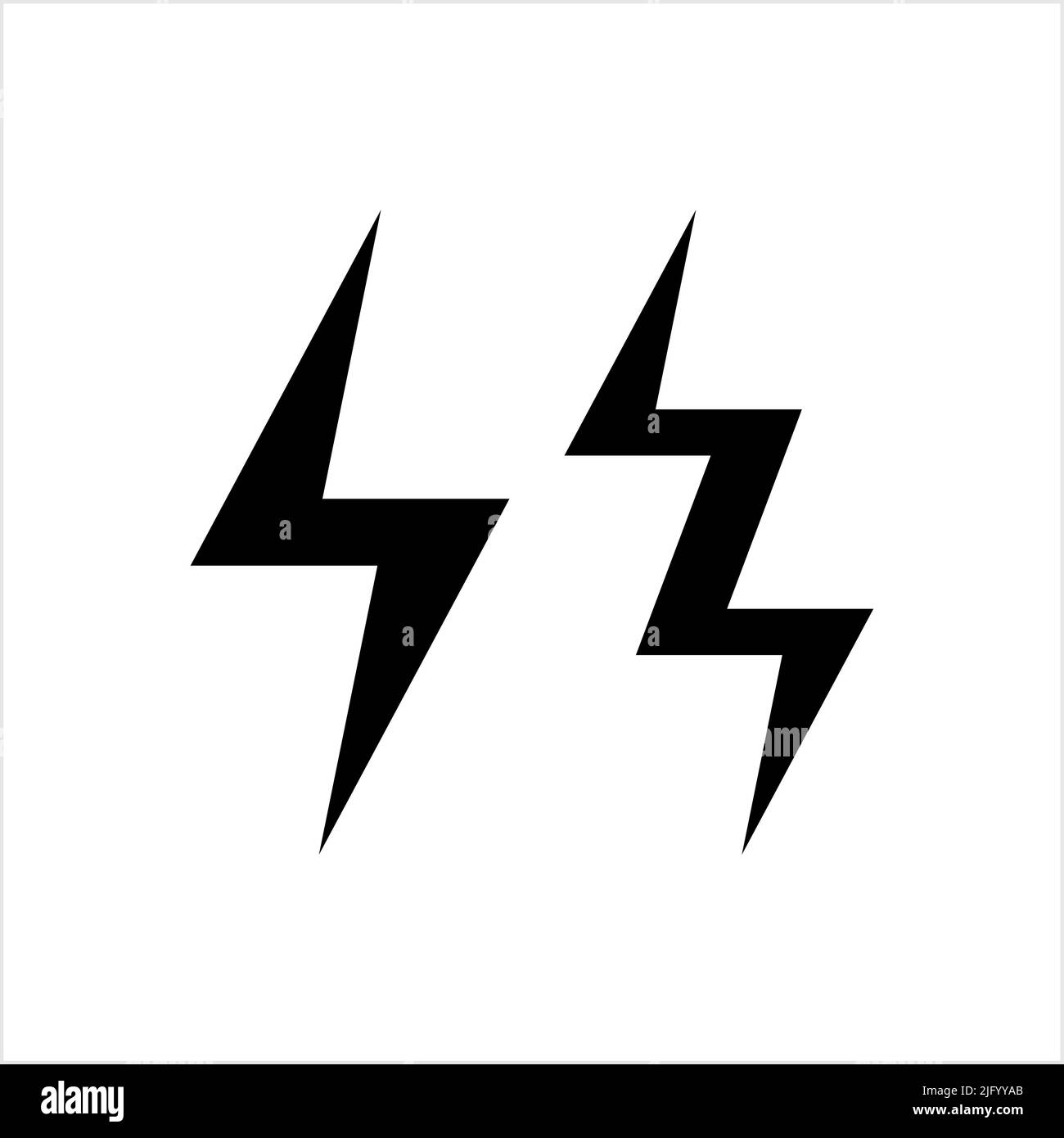 Light Bolt Icon, Lightening Strike Icon Vector Art Illustration Stock ...