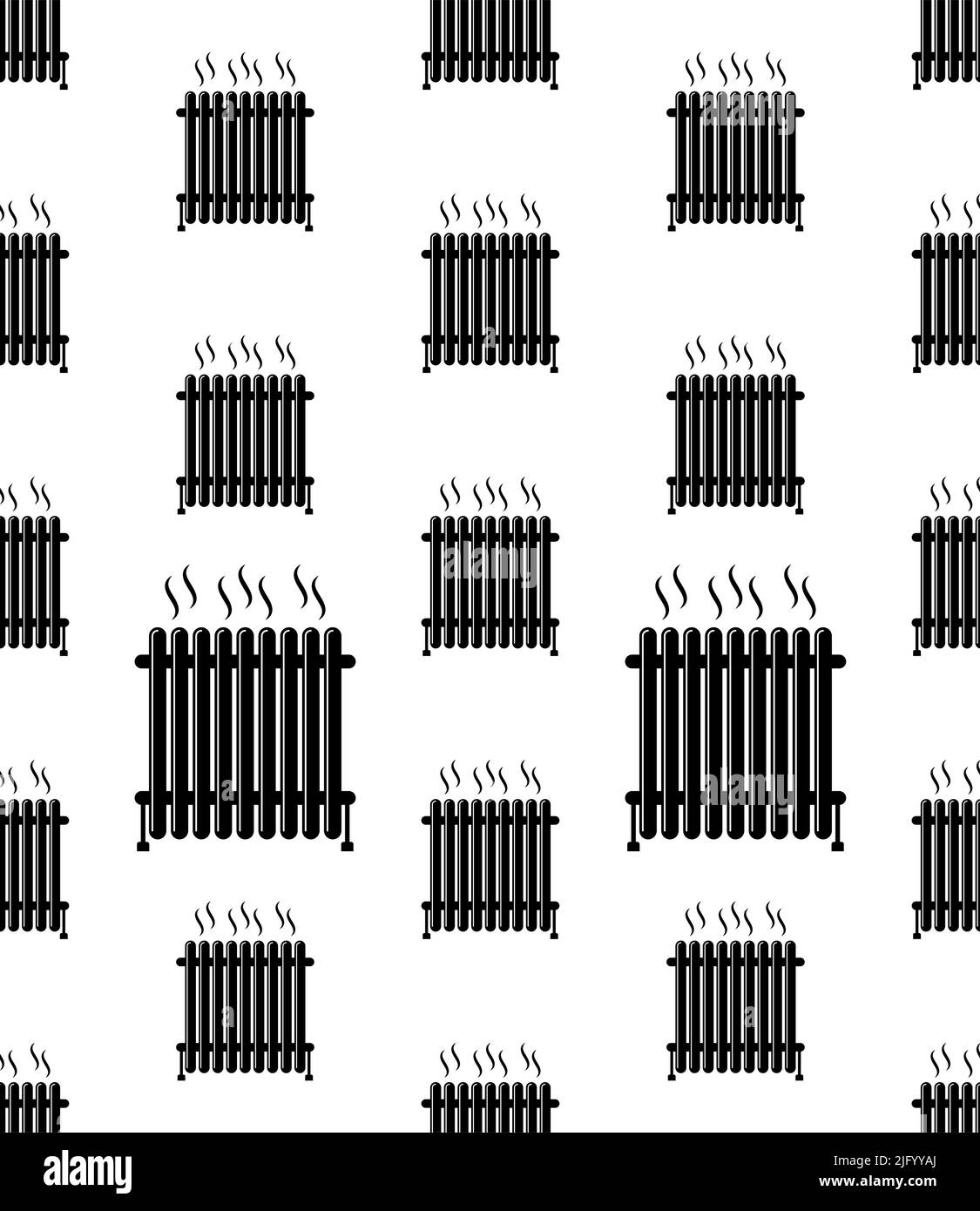 Radiator Icon Seamless Pattern, Heat Exchanger Pipe Tube Cooling Water ...