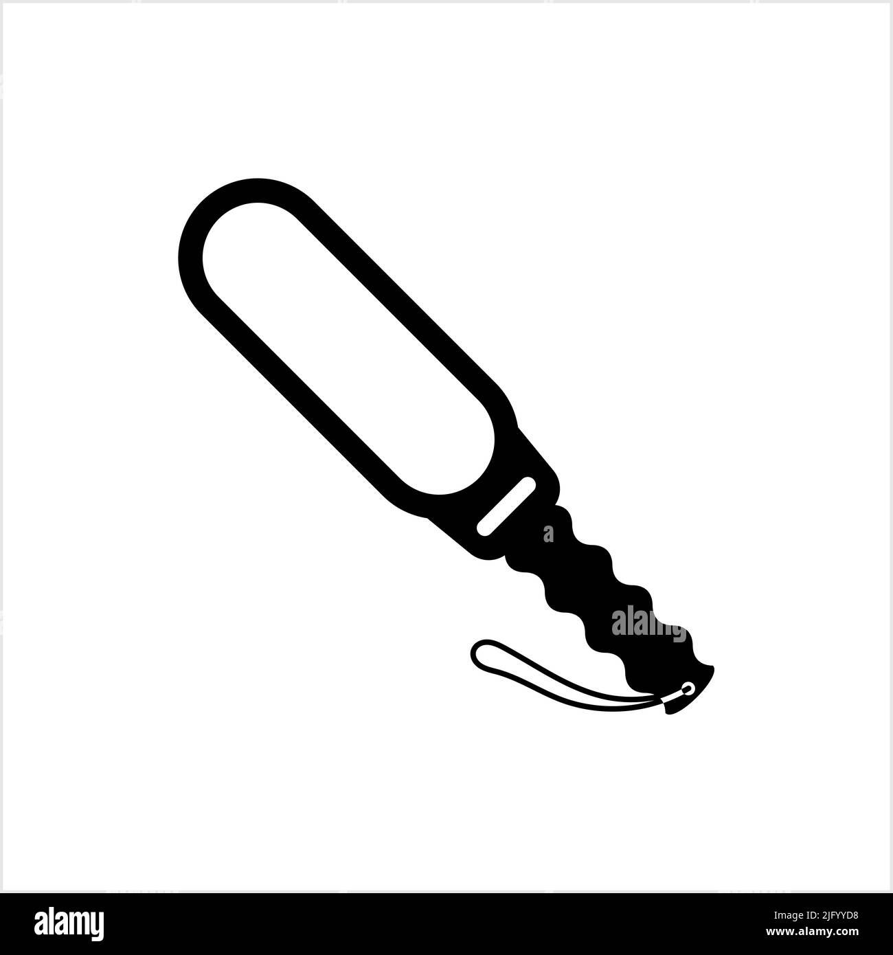 Metal Detector Icon, Hand Electronic Metal Detector Vector Art ...