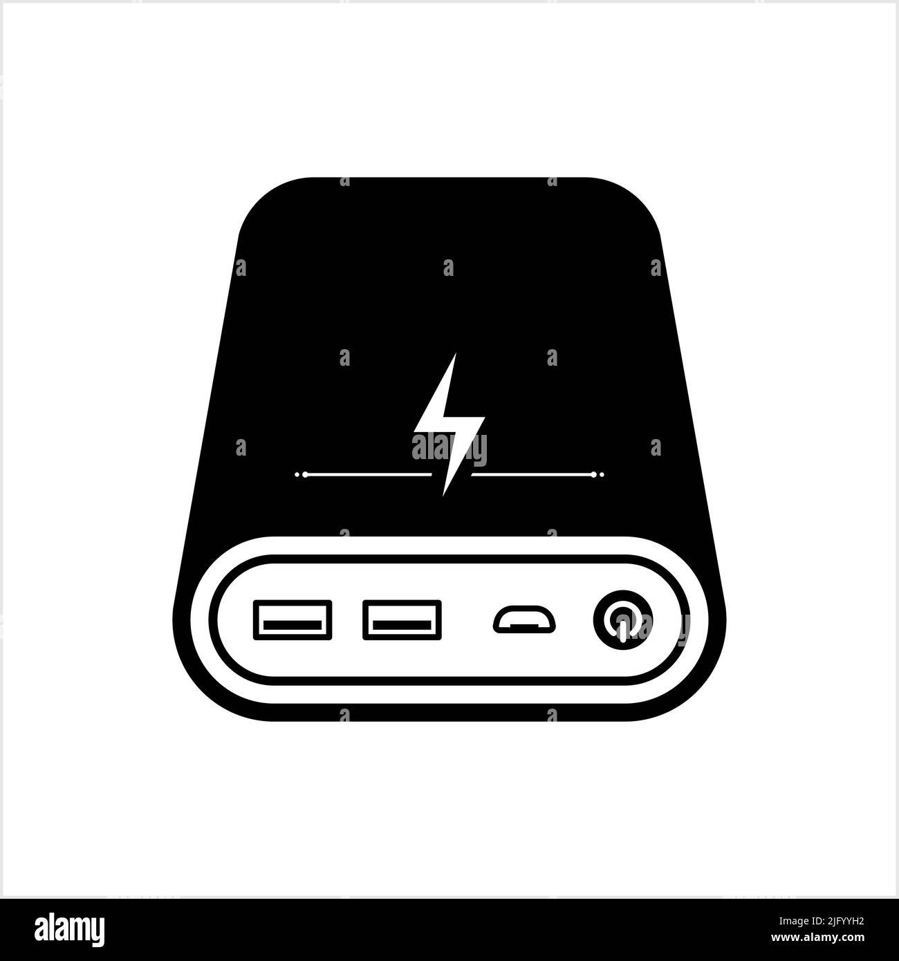 Power Bank Icon, Portable Battery Bank To Charge Usb Device Like Cell ...