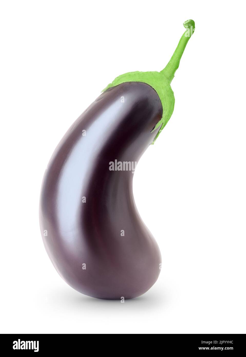 One eggplant isolated vegetable on a white background. Delicious and ...