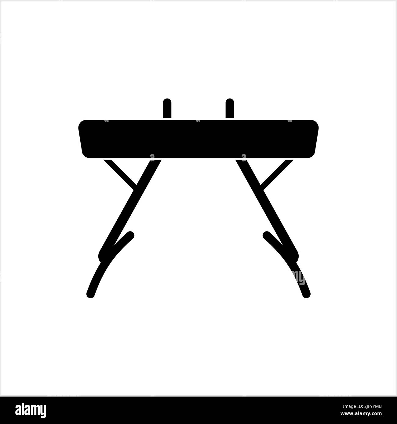 Pommel Horse Icon, Artistic Gymnastics Apparatus, Side Horse Vector Art ...