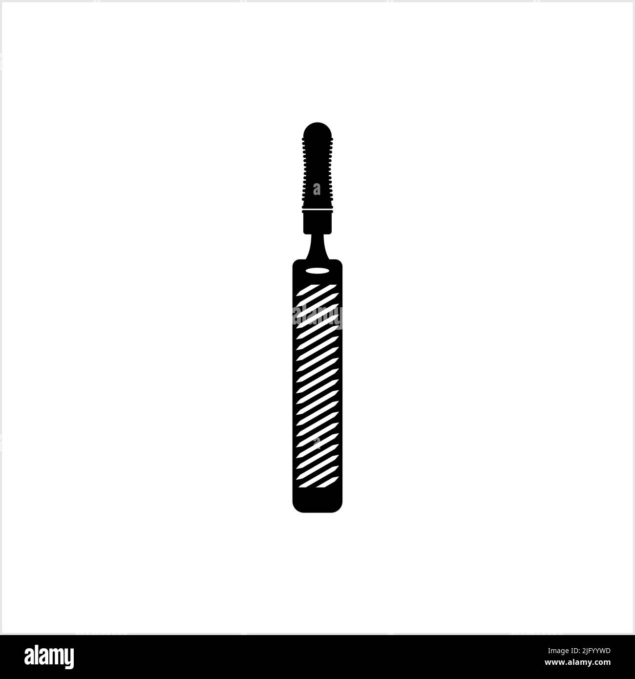 Rasp Icon, Coarse Texture File Tool Icon Vector Art Illustration Stock ...