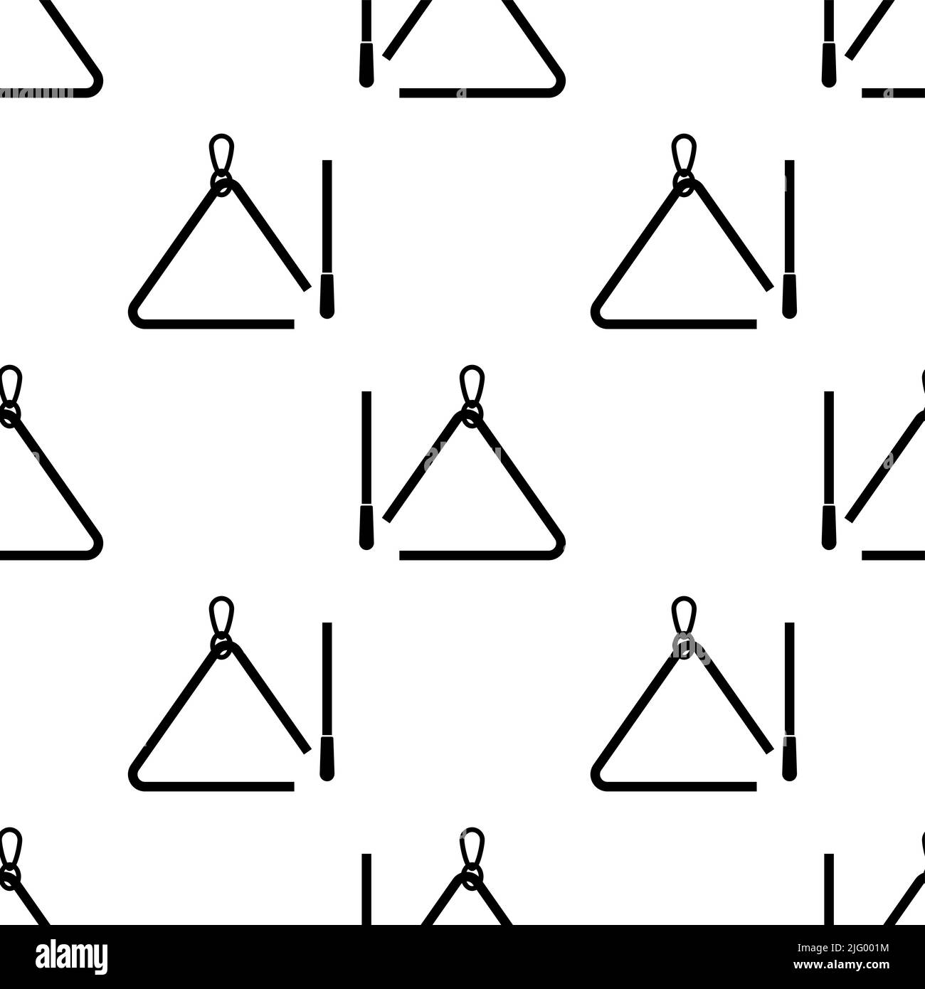 Triangle Music Instrument Icon Seamless Pattern Vector Art Illustration ...