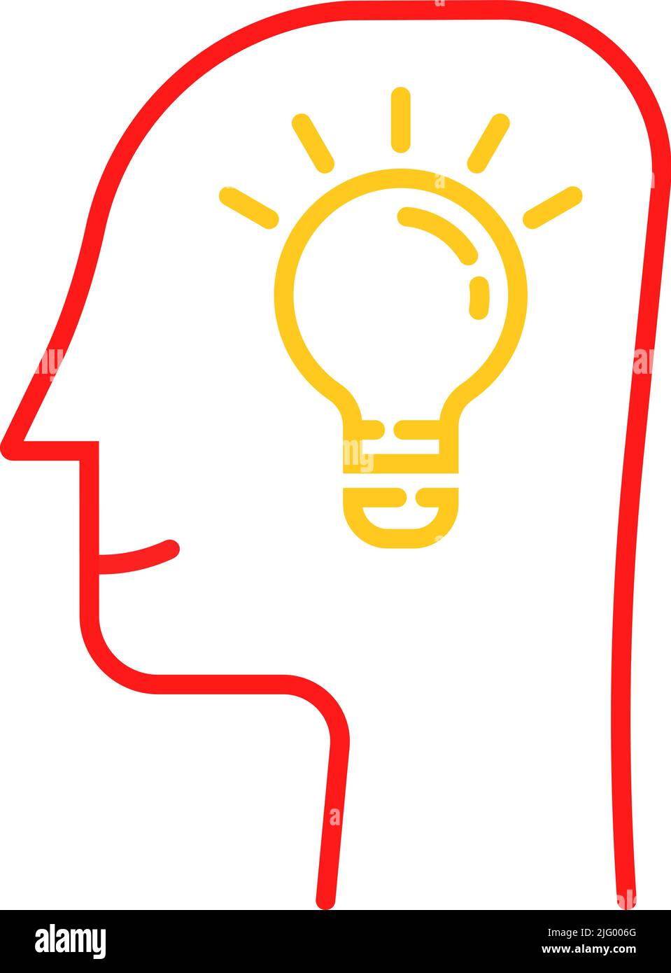 Light bulb brain line Stock Vector Images - Alamy