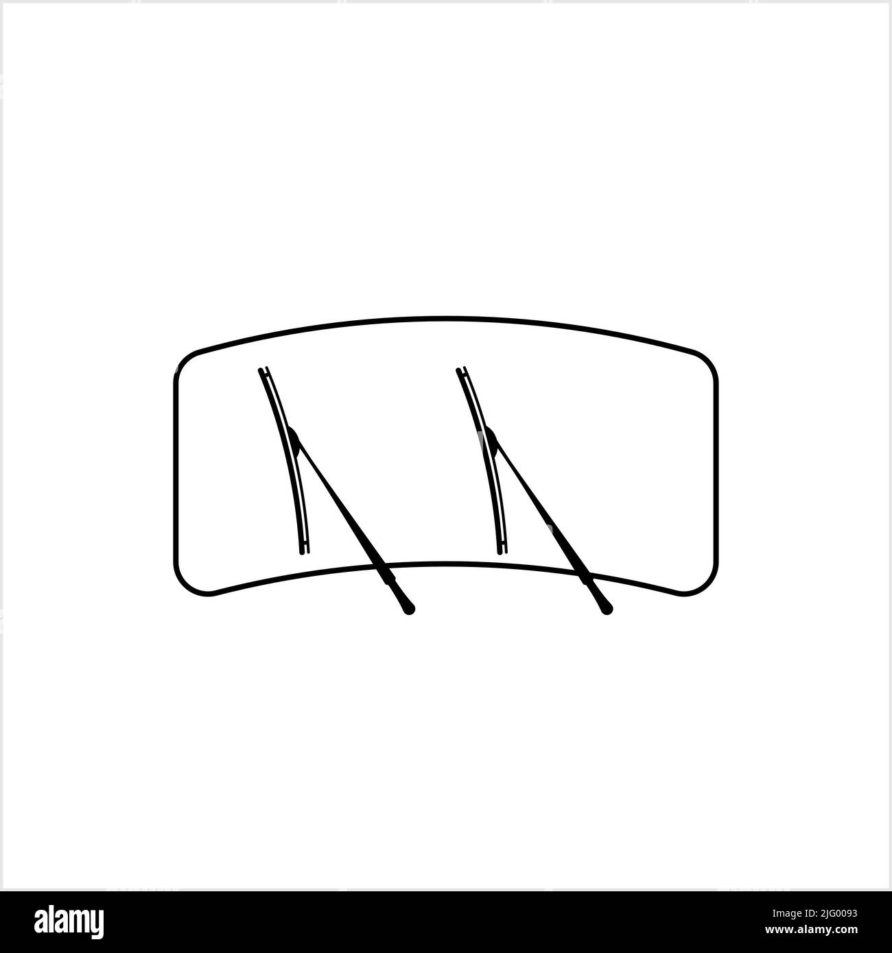 Wiper Icon, Windscreen, Windshield Cleaning Wiper Vector Art ...