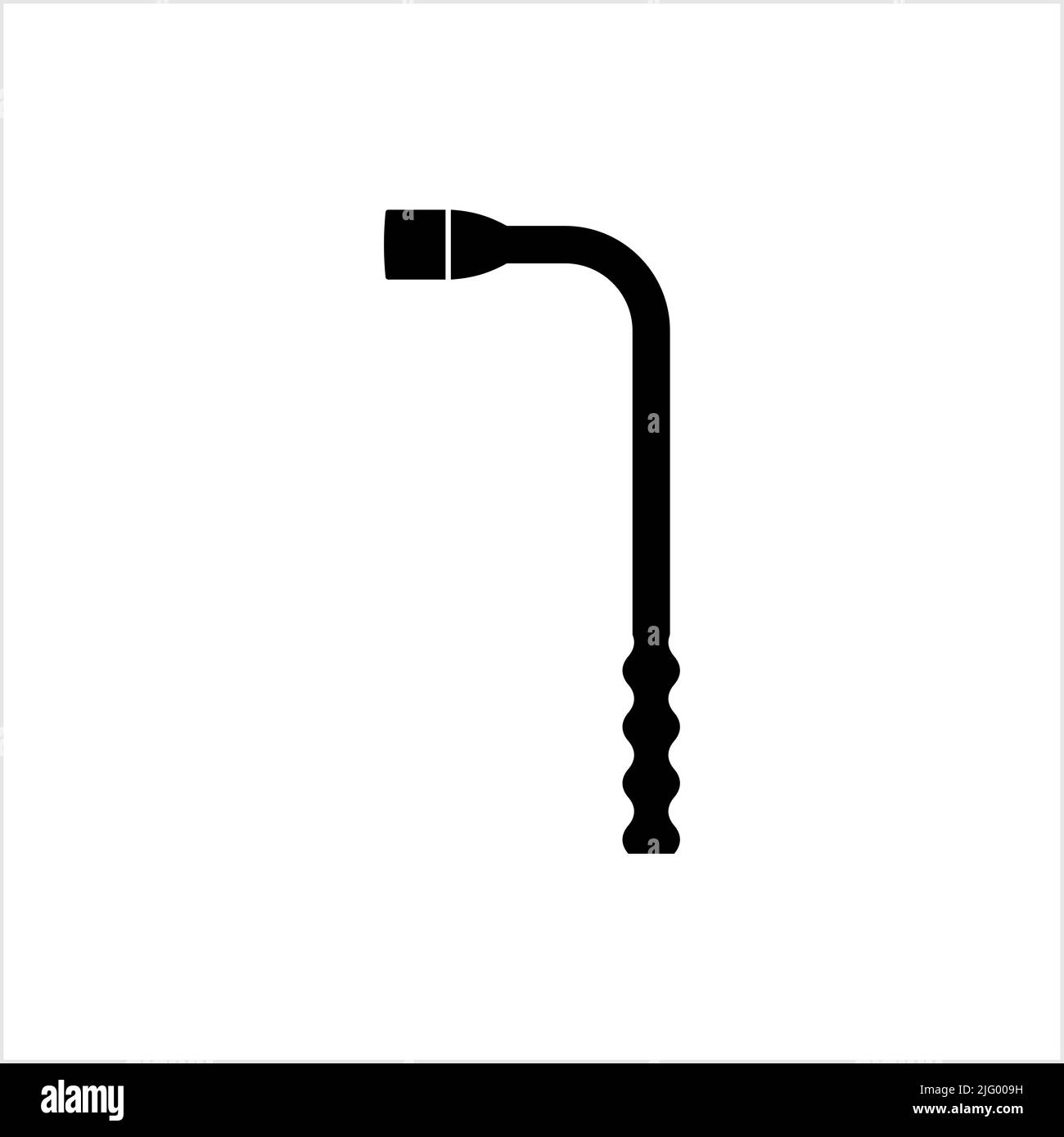 Wheel Wrench Icon, Wheel Bolt Opener Wrench Vector Art Illustration ...