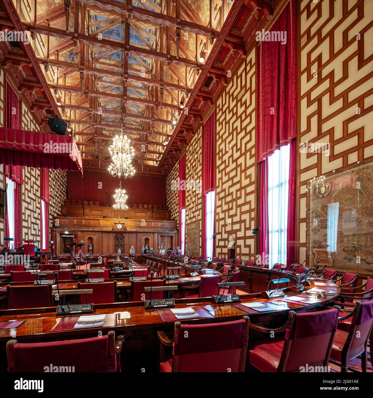 Interior of Stockholm City Hall, Stockholm, Sodermanland and Uppland ...