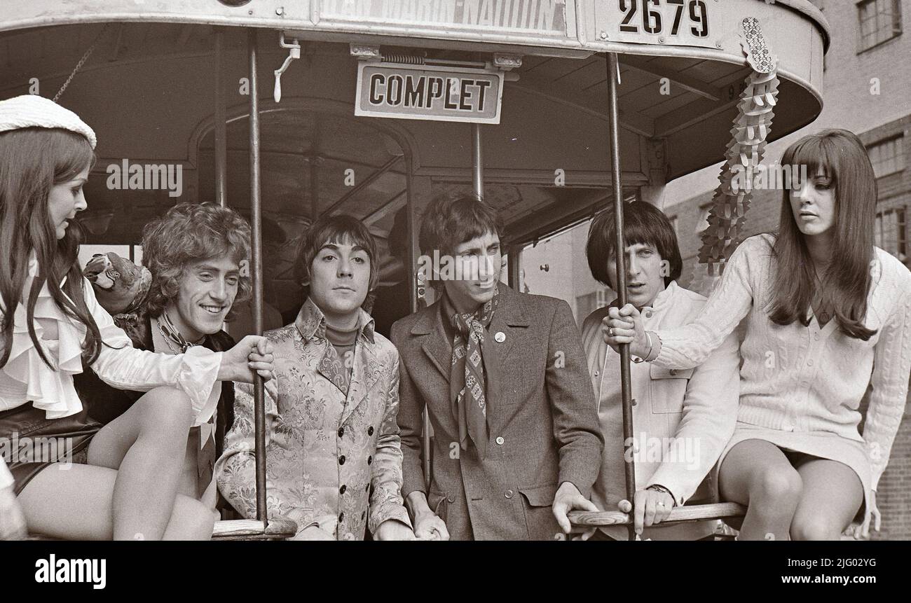 THE WHO UK rock group at a publicity stunt in October 1968 Stock Photo ...