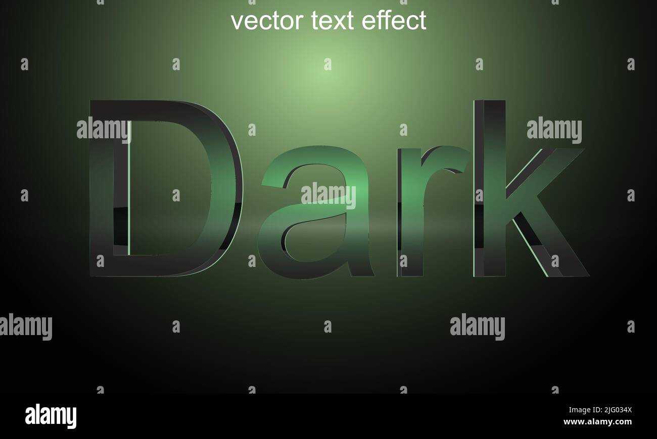 A text effect design with green gradient background Stock Vector Image ...