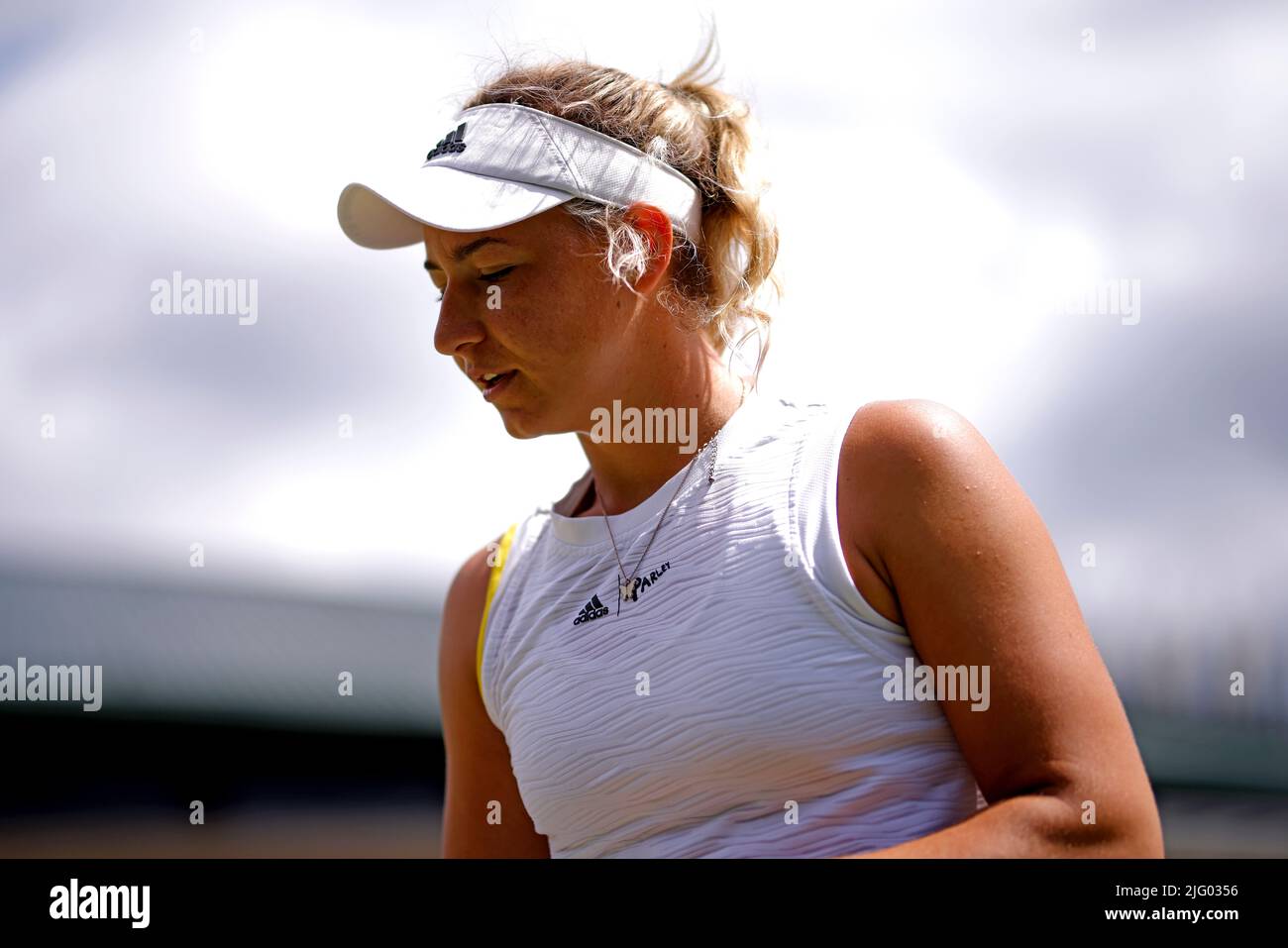 Isabelle Kruger in action against Mingge Xu in the third round of the ...