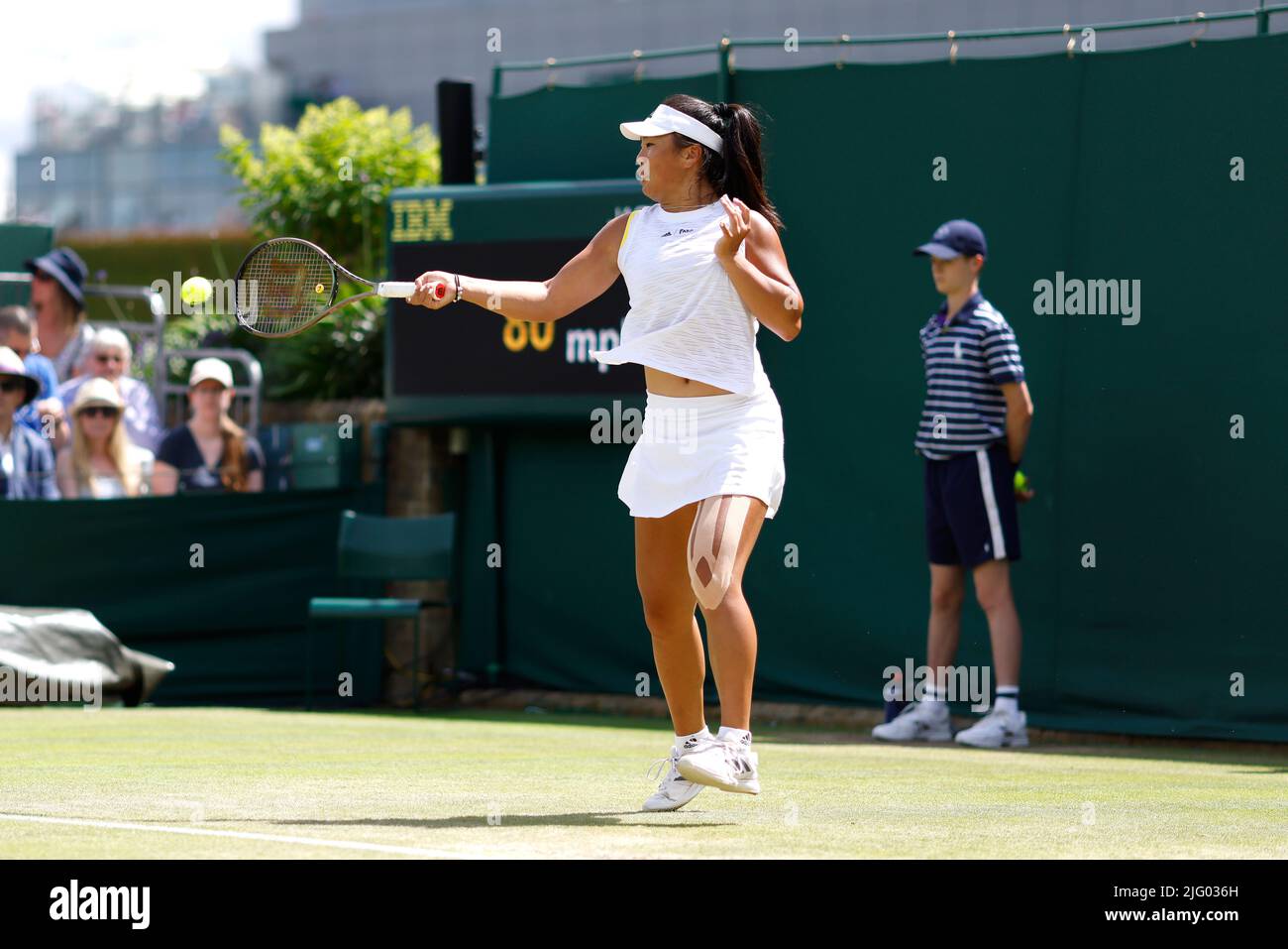 Mingge Xu in action against Isabelle Kruger in the third round of the ...