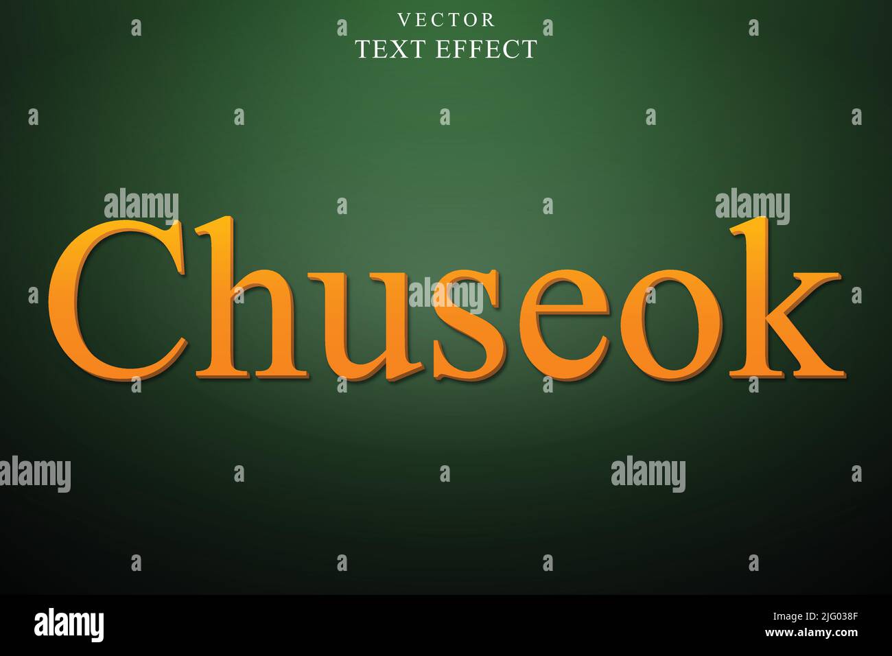 A text effect design with green gradient background Stock Vector Image ...