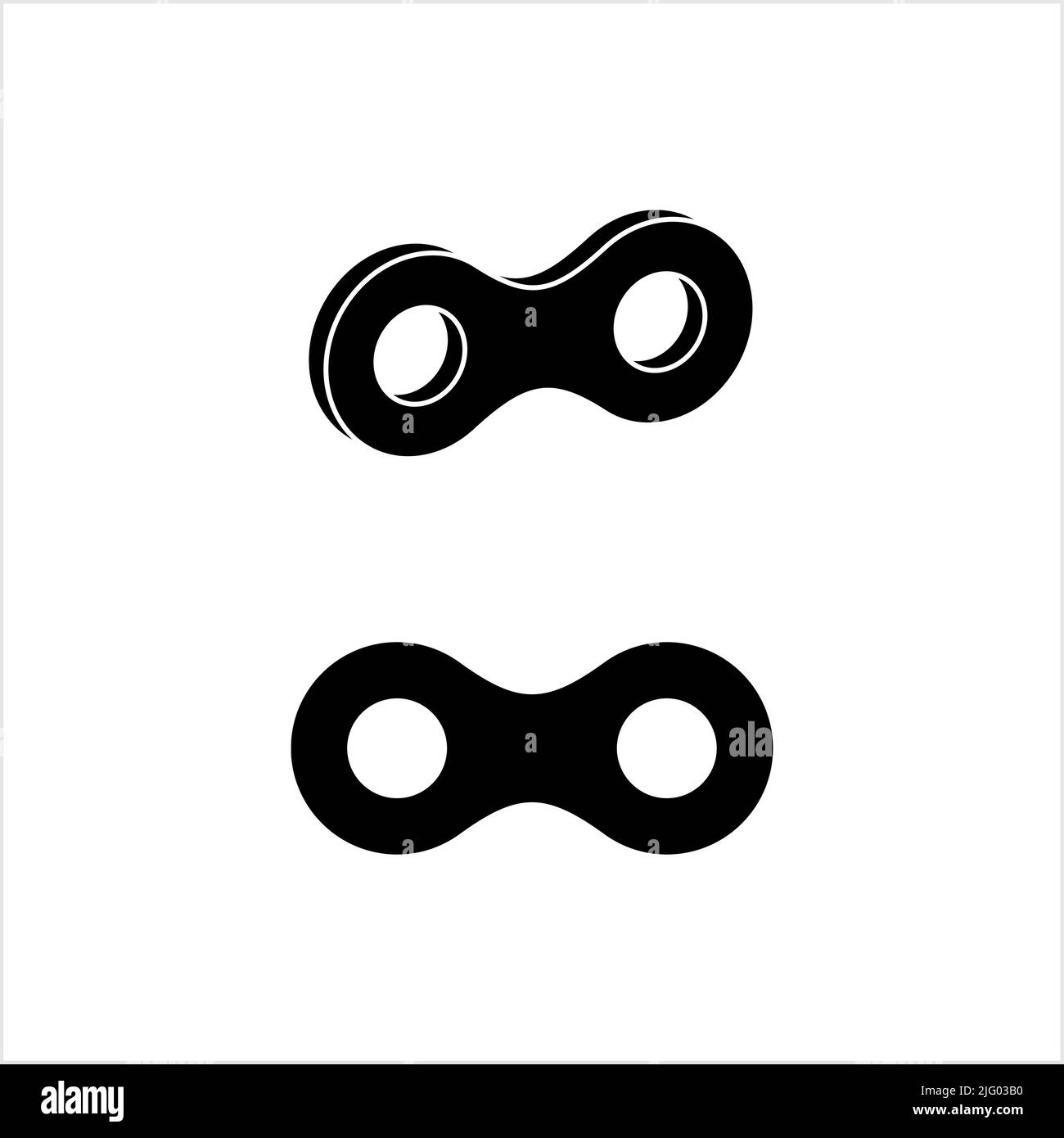 Bike Chain Icon, Drive Wheel Roller Chain Vector Art Illustration Stock ...