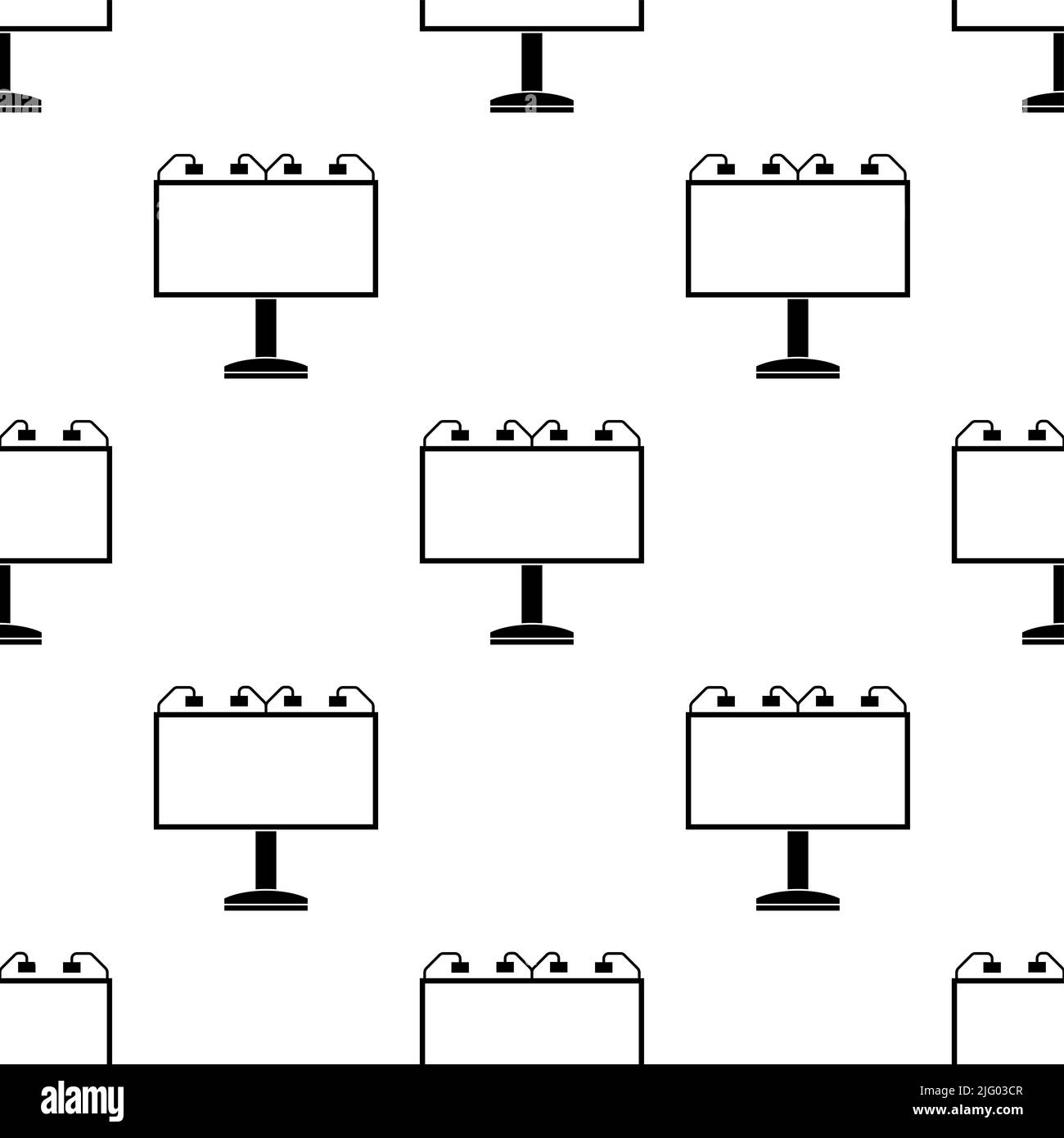 Billboard Icon Seamless Pattern, Hoarding Icon, Billing Board Outdoor ...