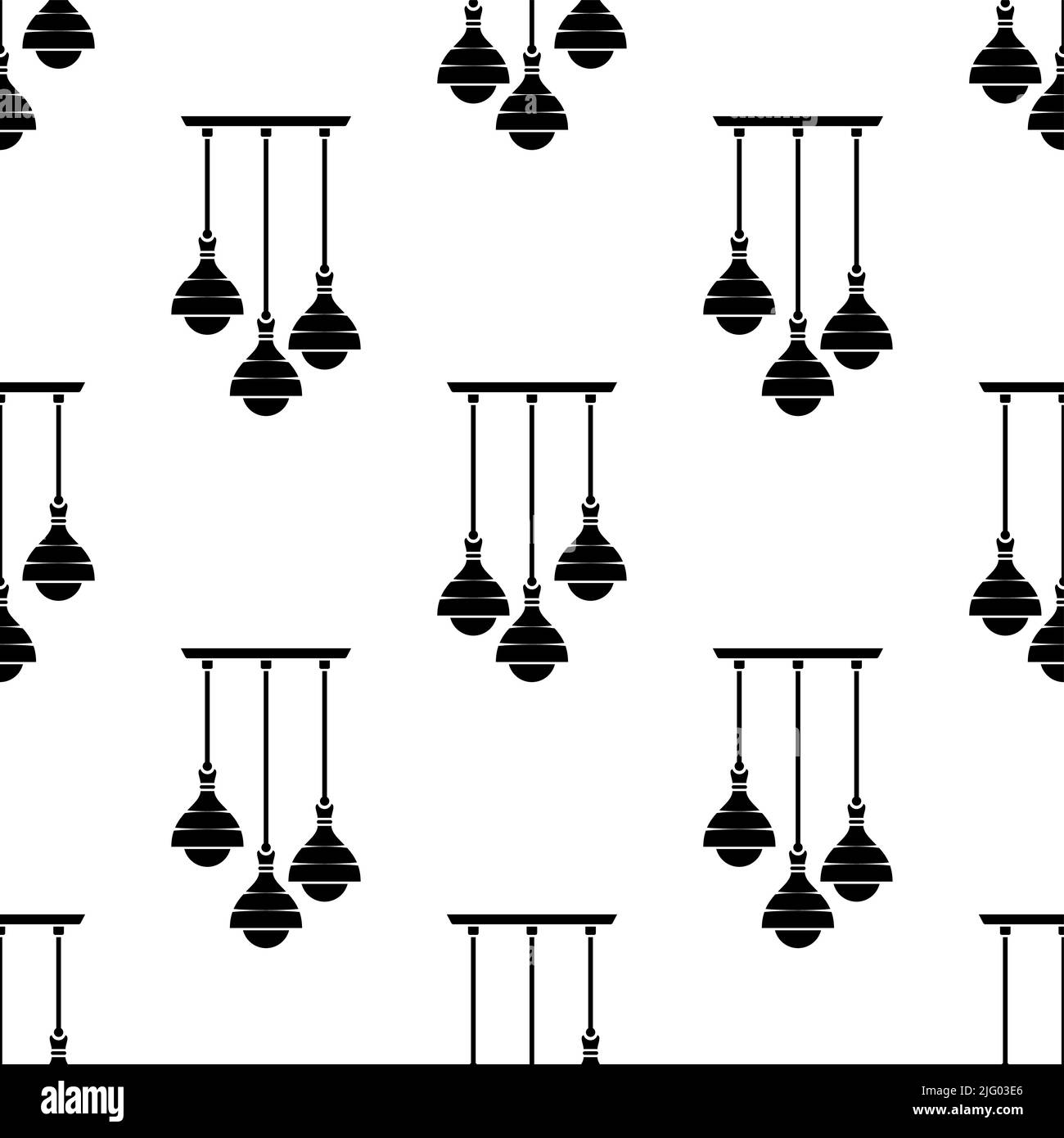 Ceiling Lamp Icon Seamless Pattern, Home Ceiling Hanging Lighting Lamp ...