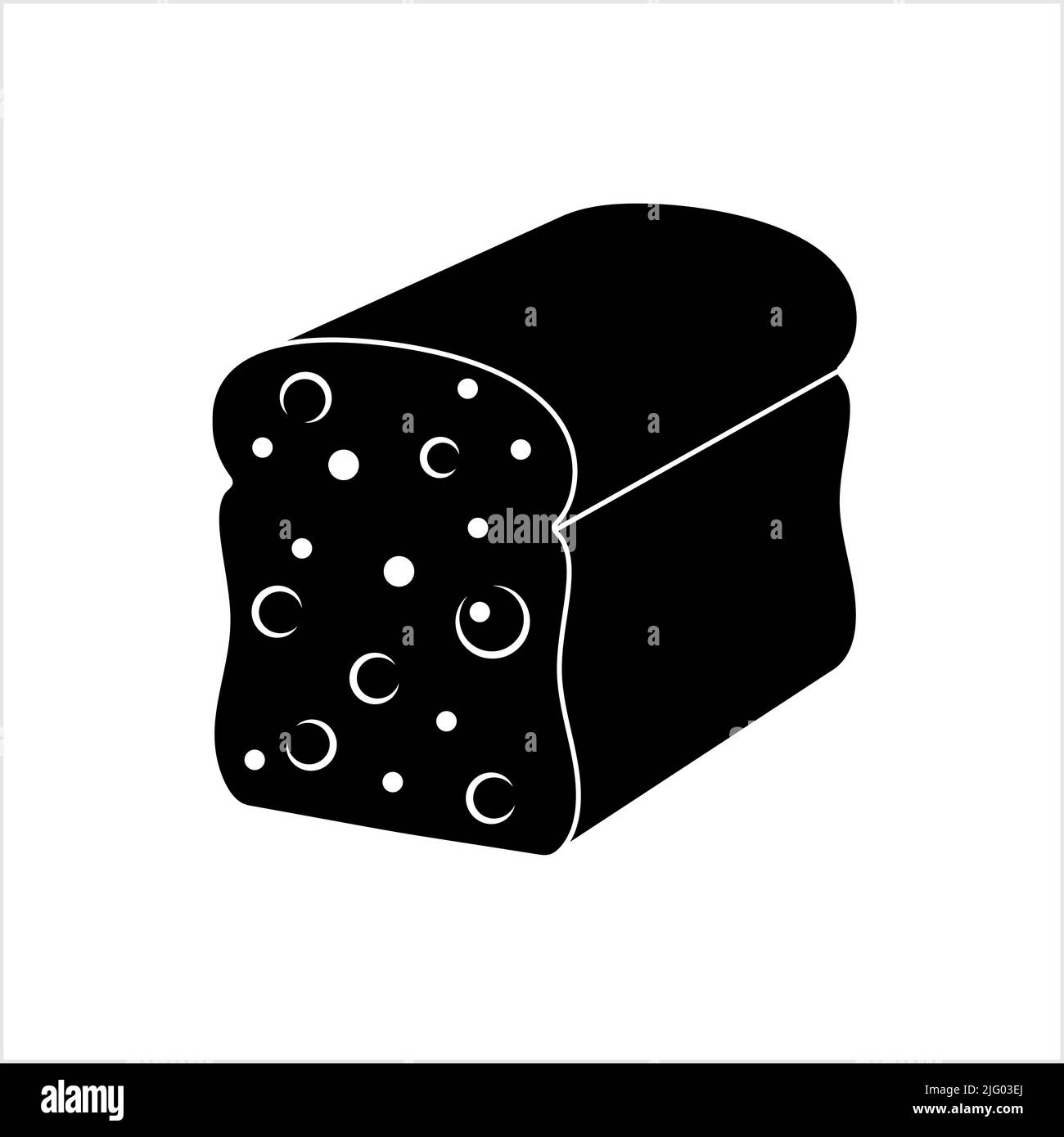 Bread Icon, Baked Bread Icon, Baked Dough Of Flour And Water Staple ...