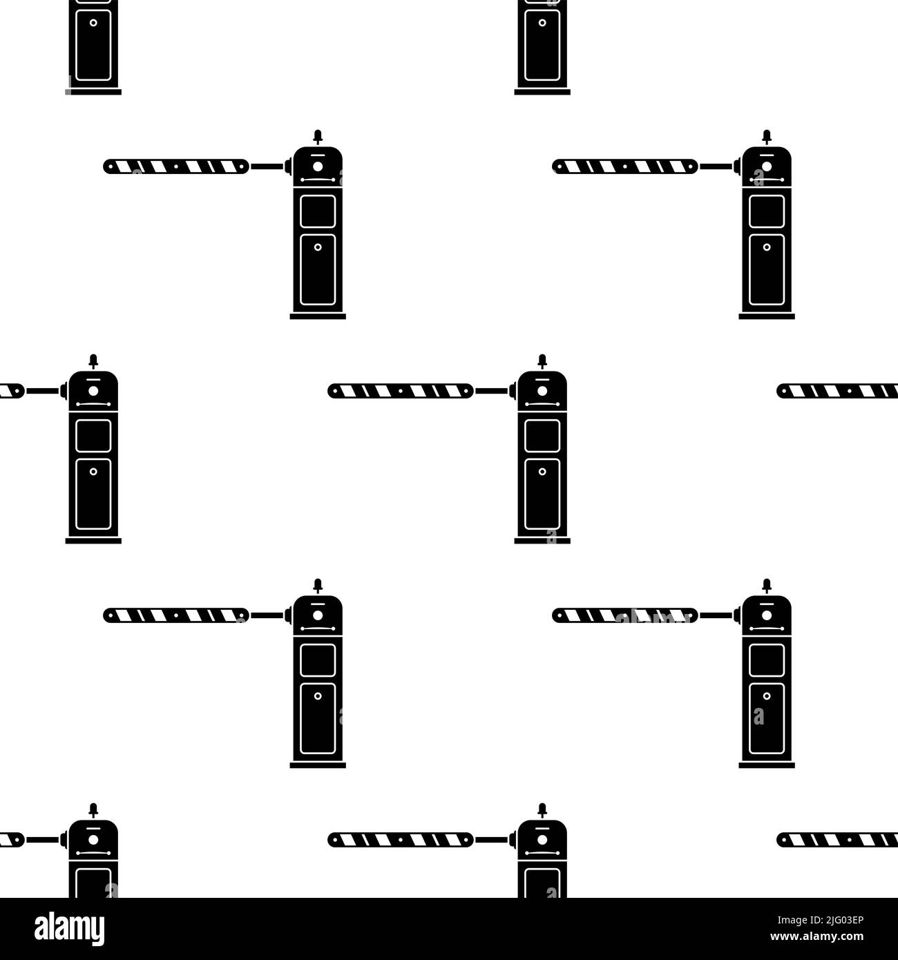 Boom Barrier Icon Seamless Pattern, Pivoted Bar Pole Vector Art ...