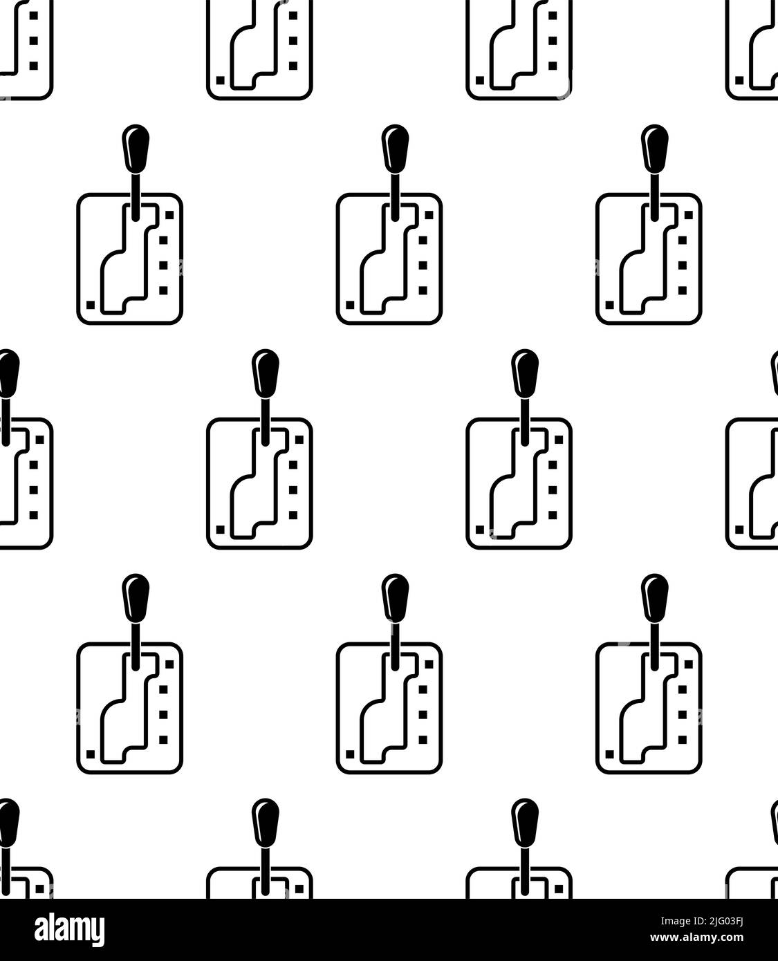 Automatic Gear Icon Seamless Pattern, Self Shifting Gear Transmission ...