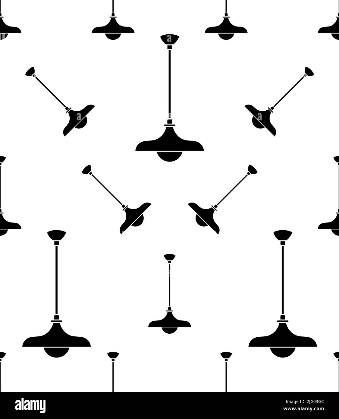 Ceiling Lamp Icon Seamless Pattern, Home Ceiling Hanging Lighting Lamp ...
